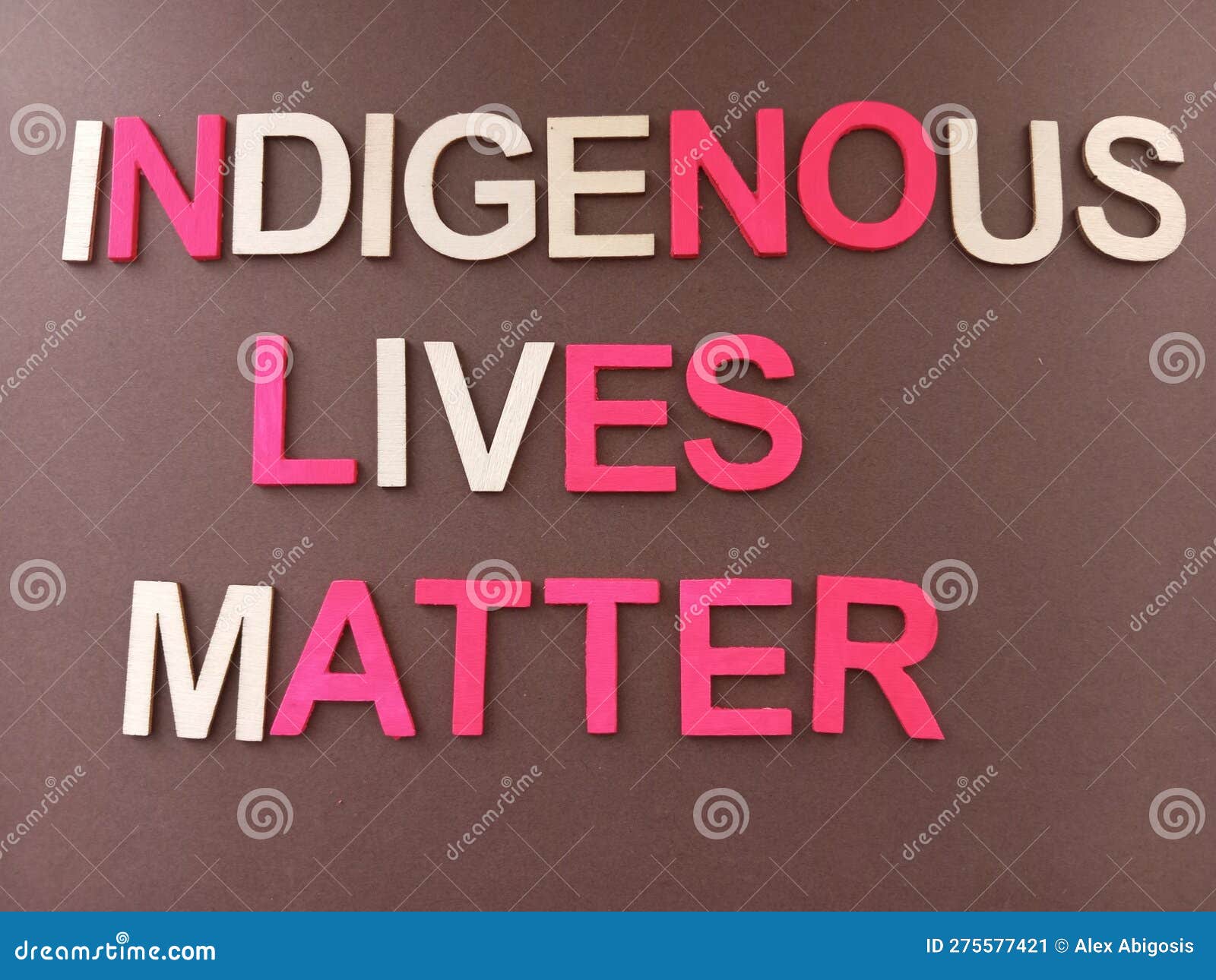 Indigenous Lives Matter Sign on a Brown Background Stock Image - Image ...