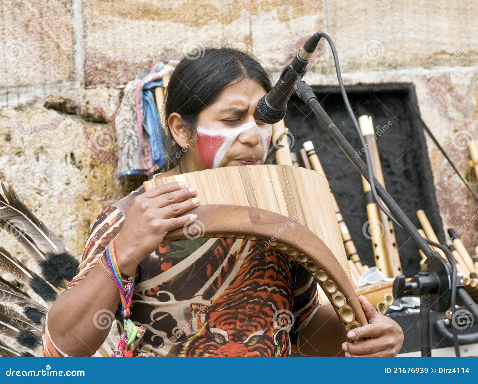 Indigenous Musician Playing Instruments Editorial Photo | CartoonDealer ...