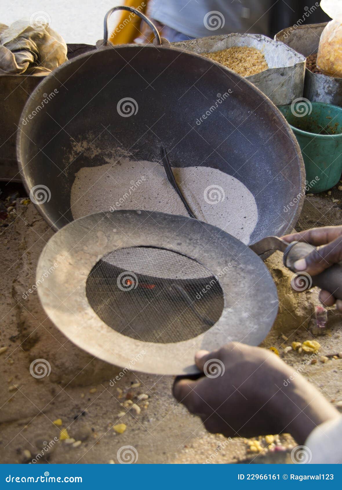 Indigenous Popcorn on Hot Sand, Allahabad, India Stock Image - Image of ...