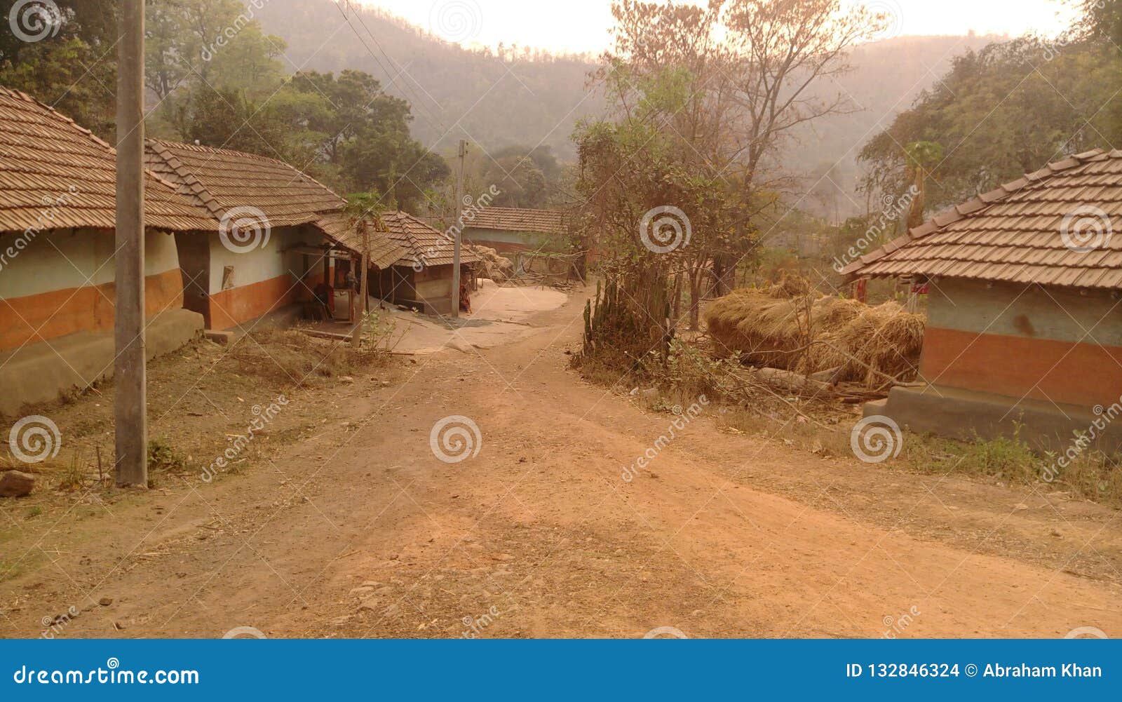 Indigenous village stock photo. Image of nature, india - 132846324