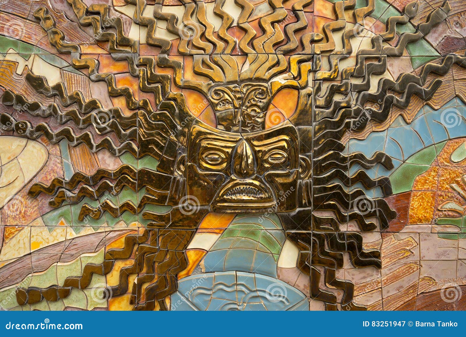 Indigenous wall decoration stock image. Image of south - 83251947