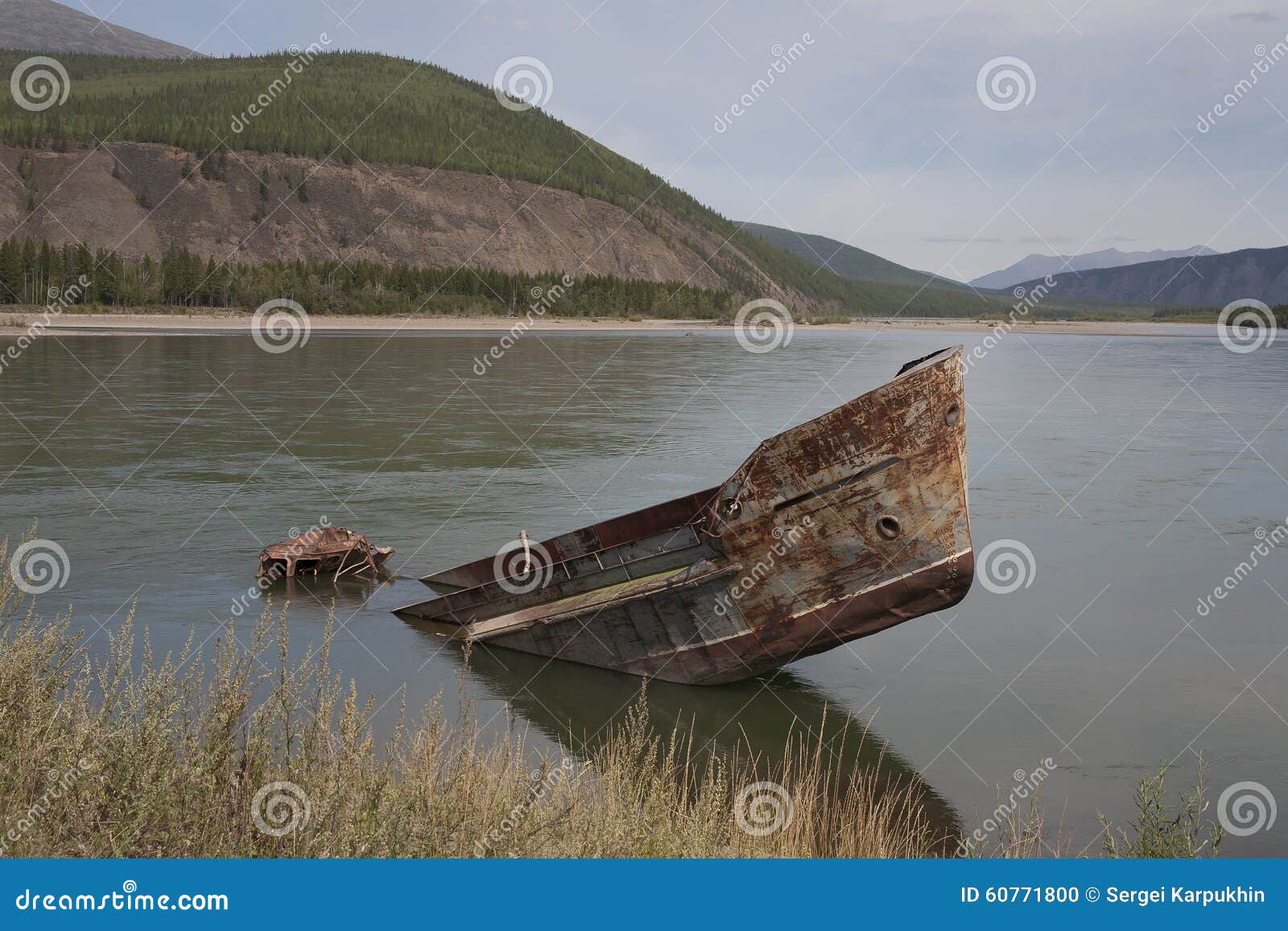 Indigirka river stock photo. Image of boat, voyage, ship - 60771800
