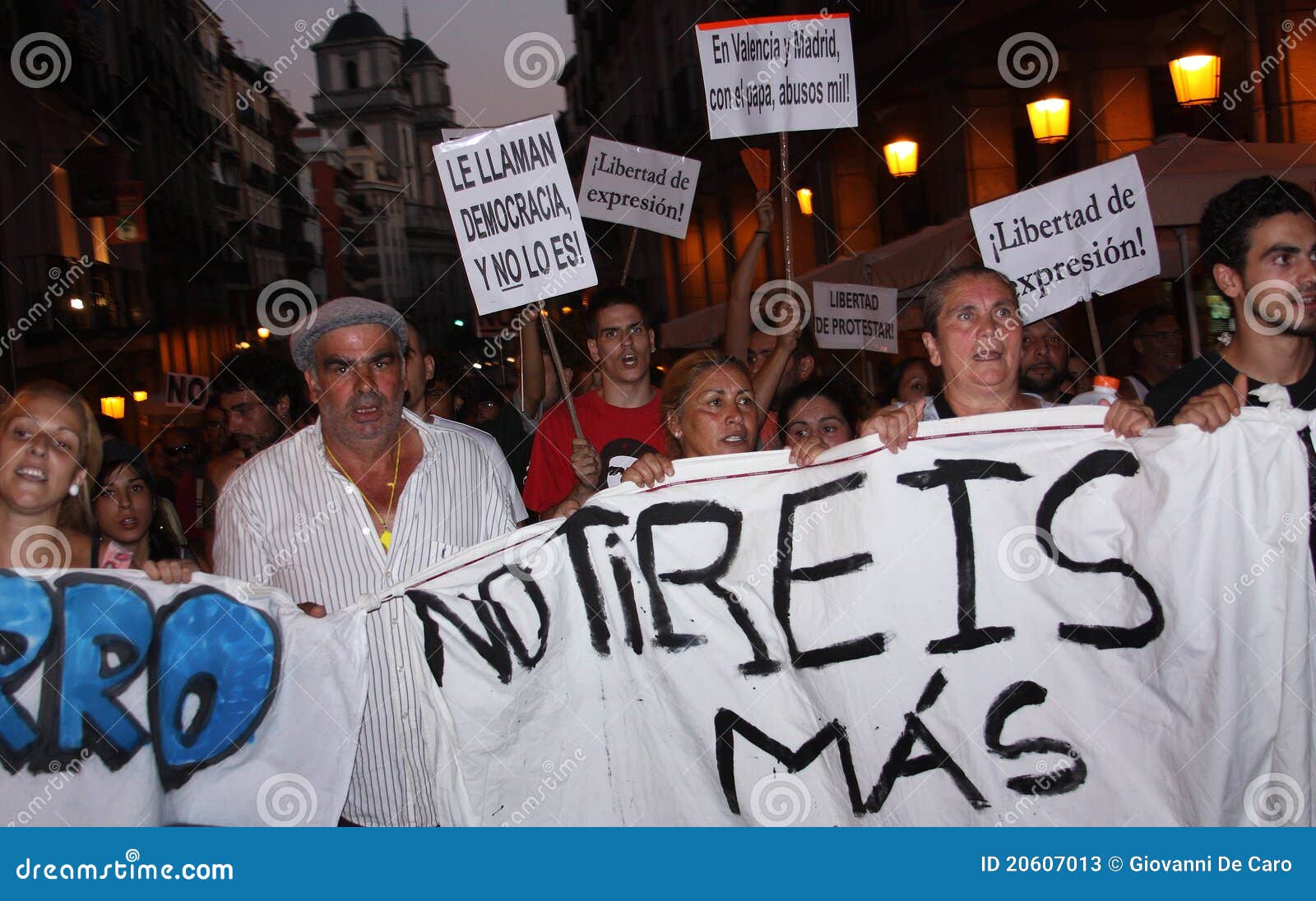 Indignados in Madrid editorial stock photo. Image of manifestation ...