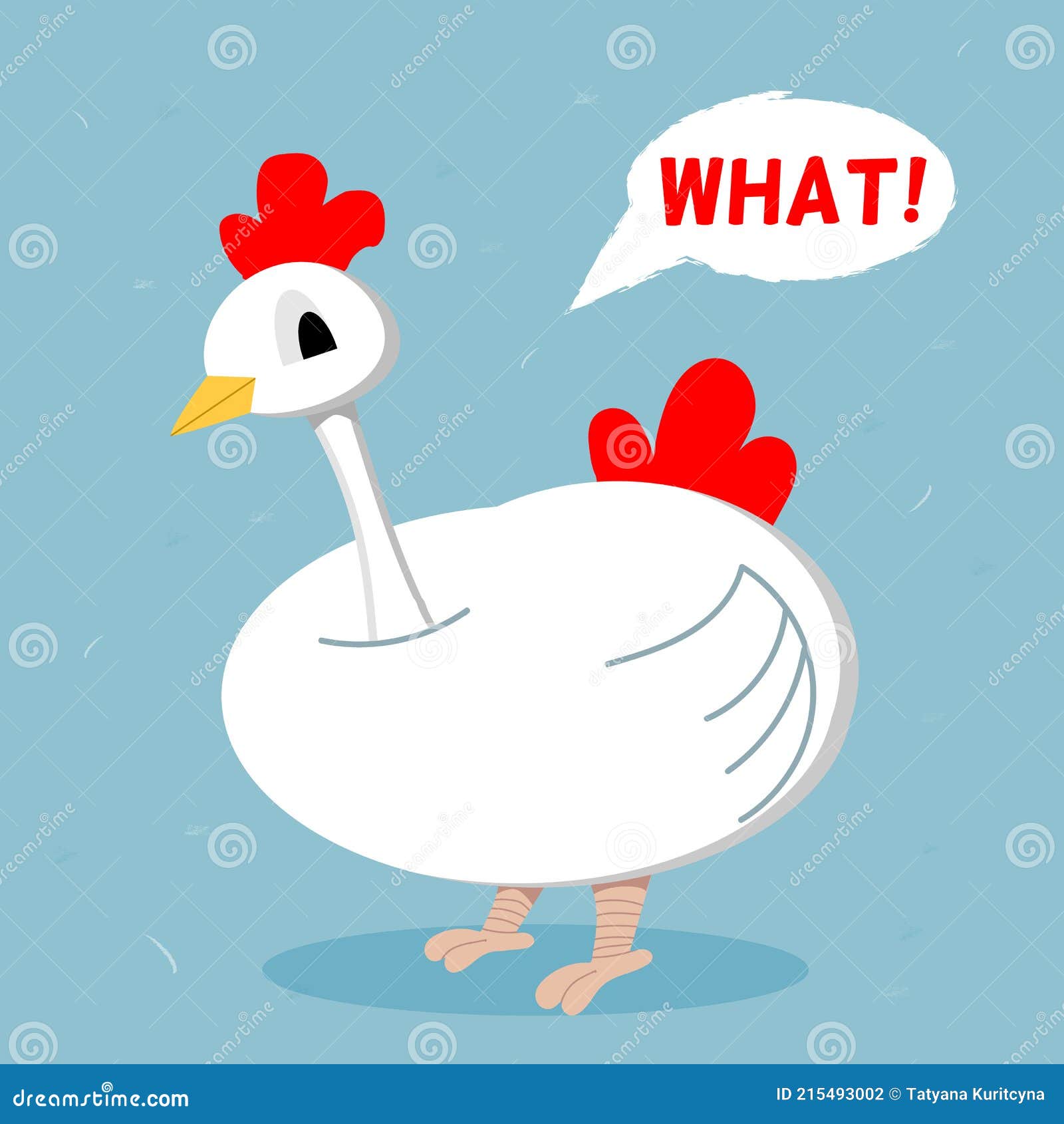 Indignant chicken stock vector. Illustration of confrontation - 215493002