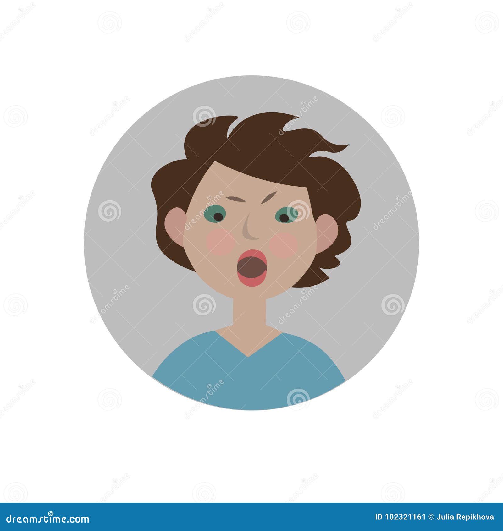 Indignant Emoticon. Scandalized Expression Icon Stock Vector ...