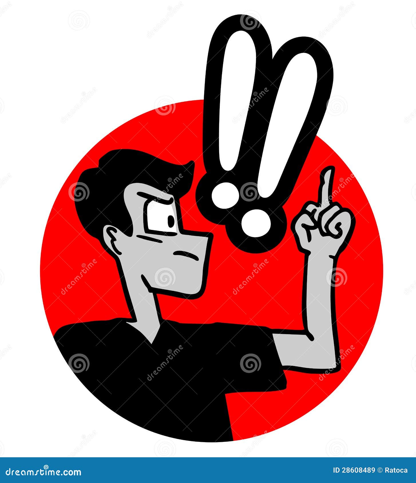 Indignant exclamation stock vector. Illustration of button - 28608489