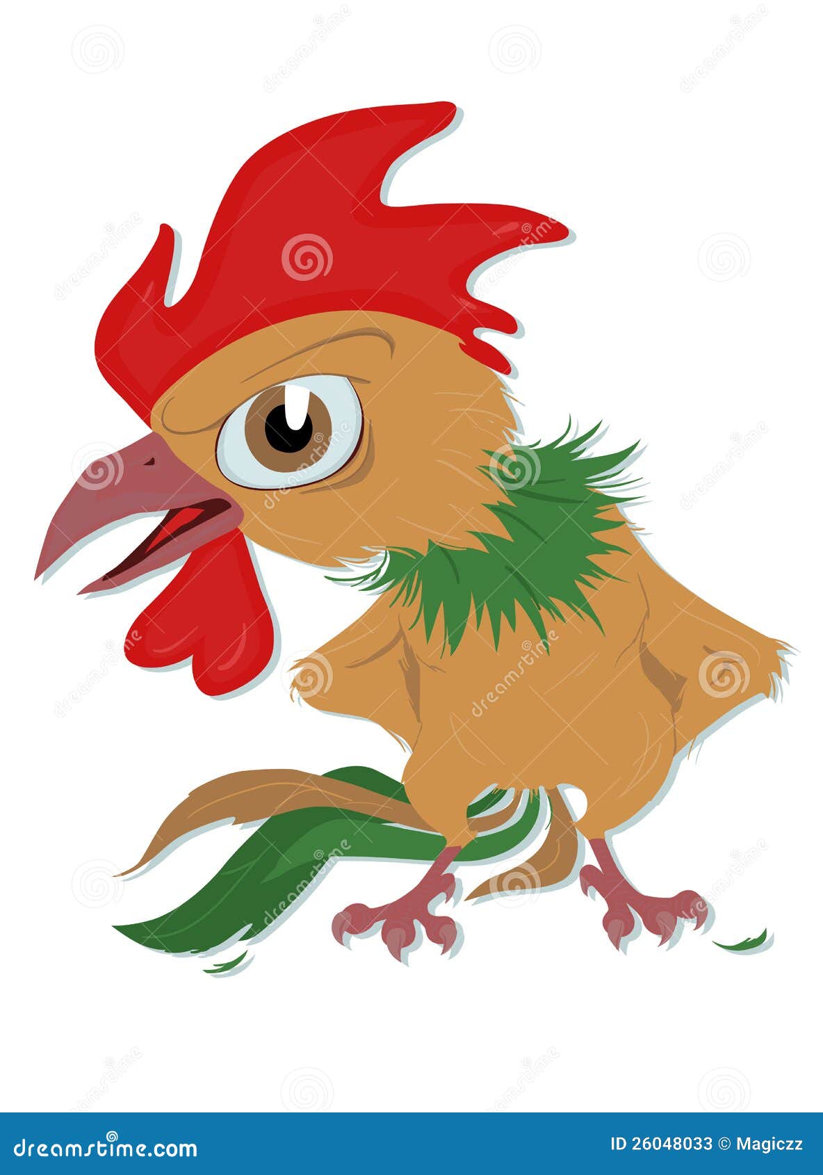 Indignant rooster stock vector. Illustration of chicken - 26048033