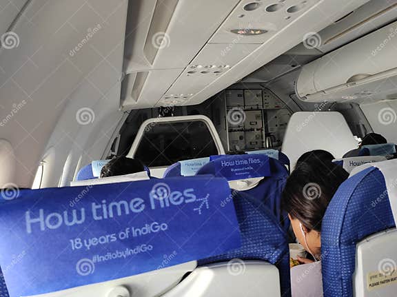 Indigo Aeroplane Inside Seat View Editorial Photography - Image of seat, indigo: 340771692