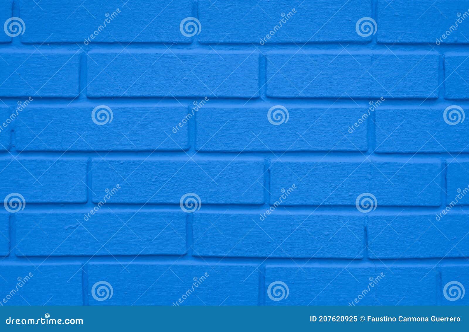 Indigo Blue Brick Wall, Construction Texture Background Stock Image ...