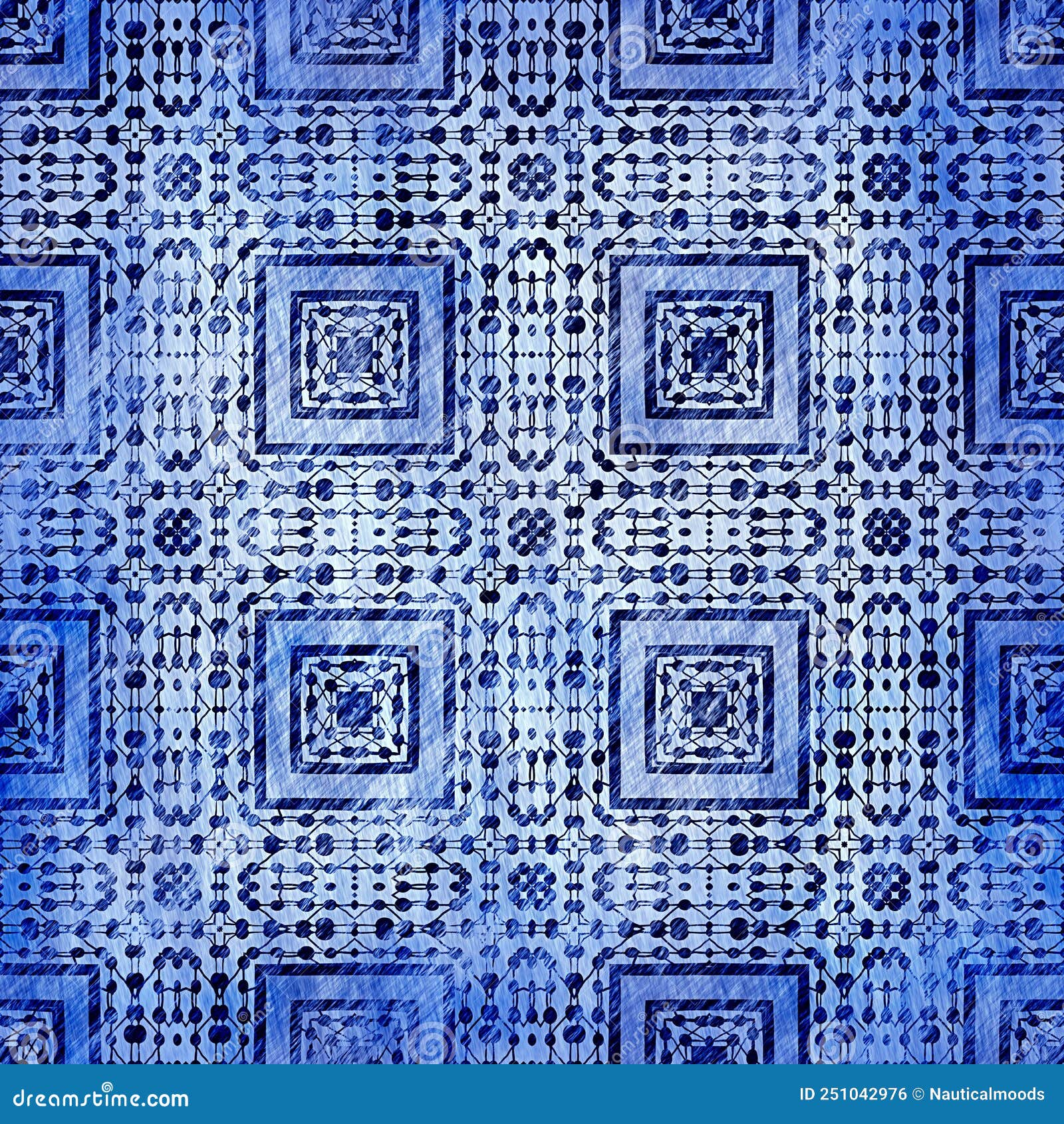 Indigo Blue Grunge Wash Linen Print Pattern. Modern Rustic Nantucket ...