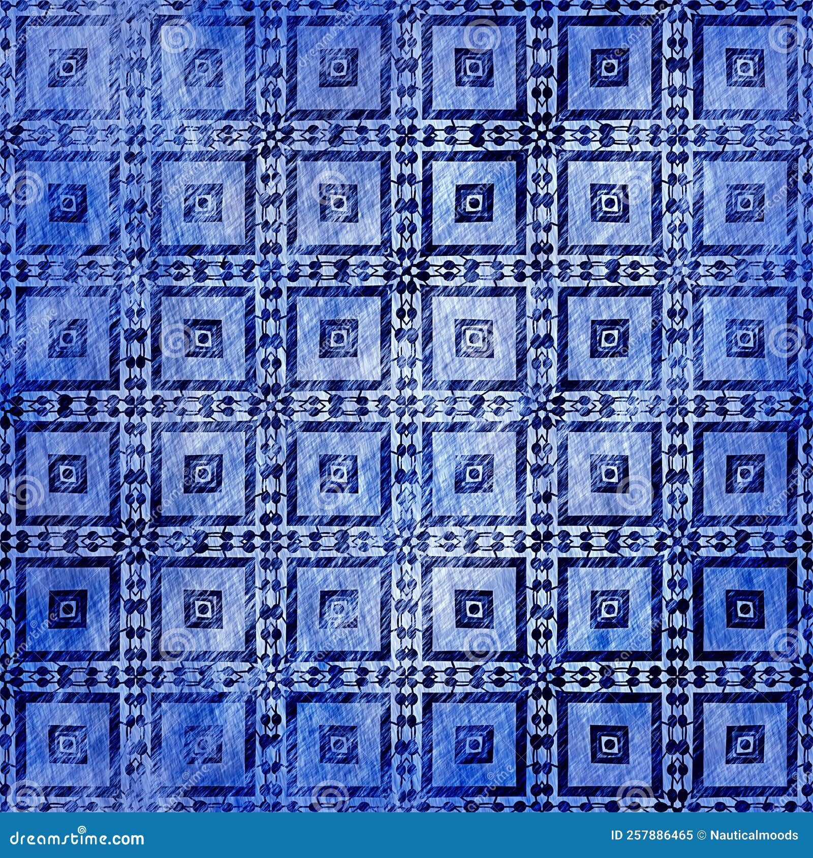 Indigo Blue Grunge Wash Linen Print Pattern. Modern Rustic Nantucket ...