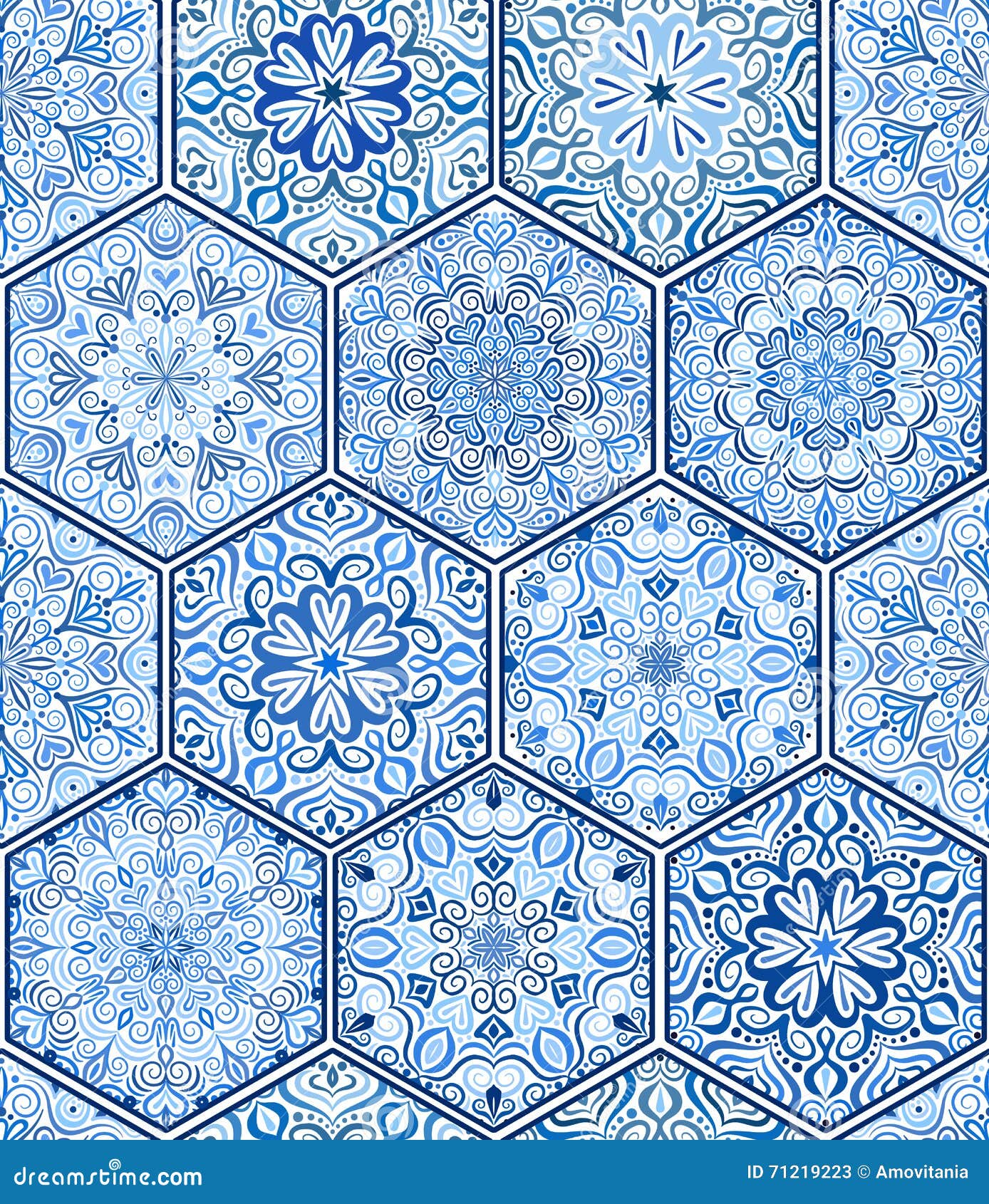 Indigo Blue Tile stock vector. Illustration of indian - 71219223