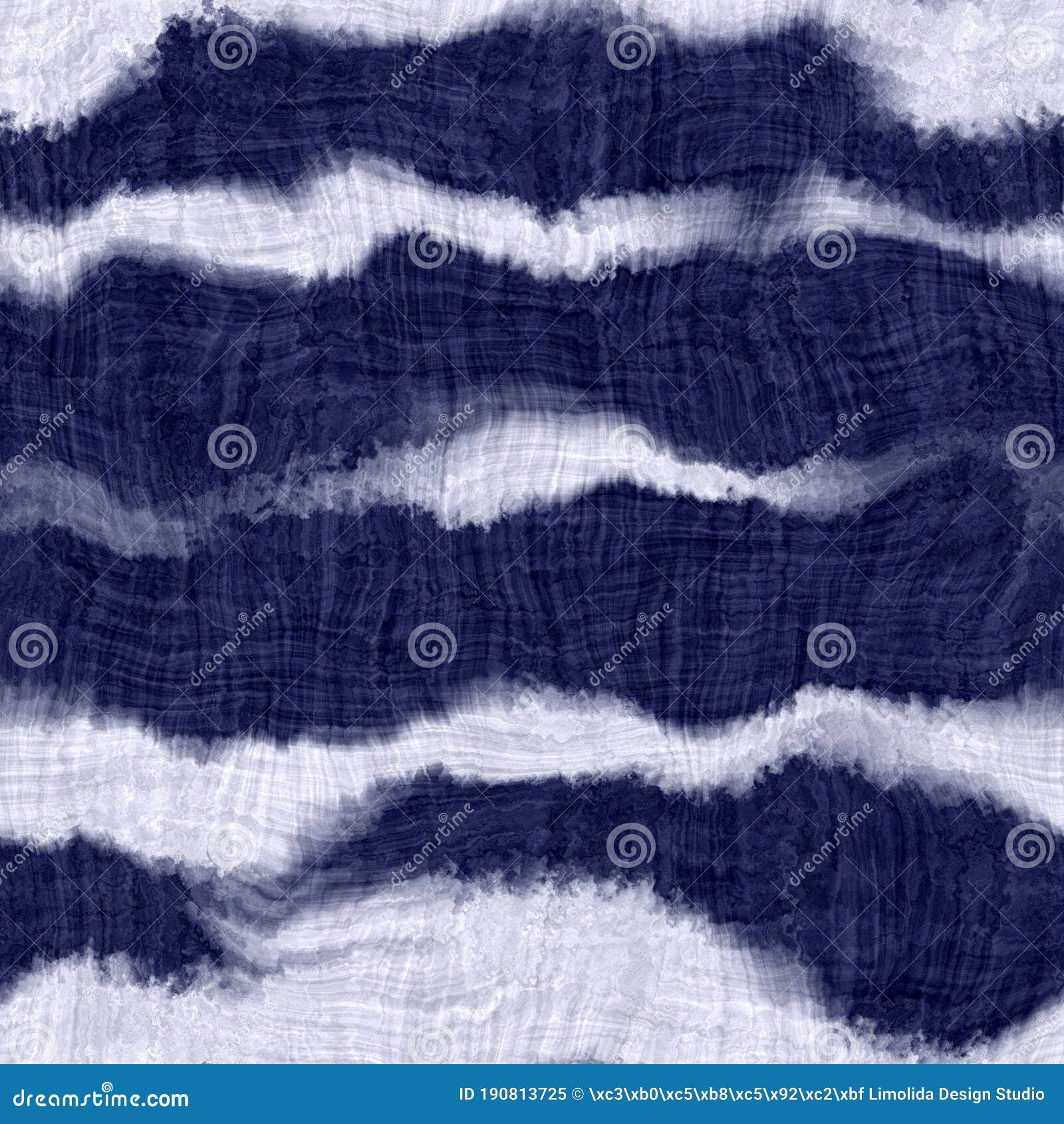 Indigo Blue Woven Wave Stripe. Dyed Cotton Effect Texture Background ...