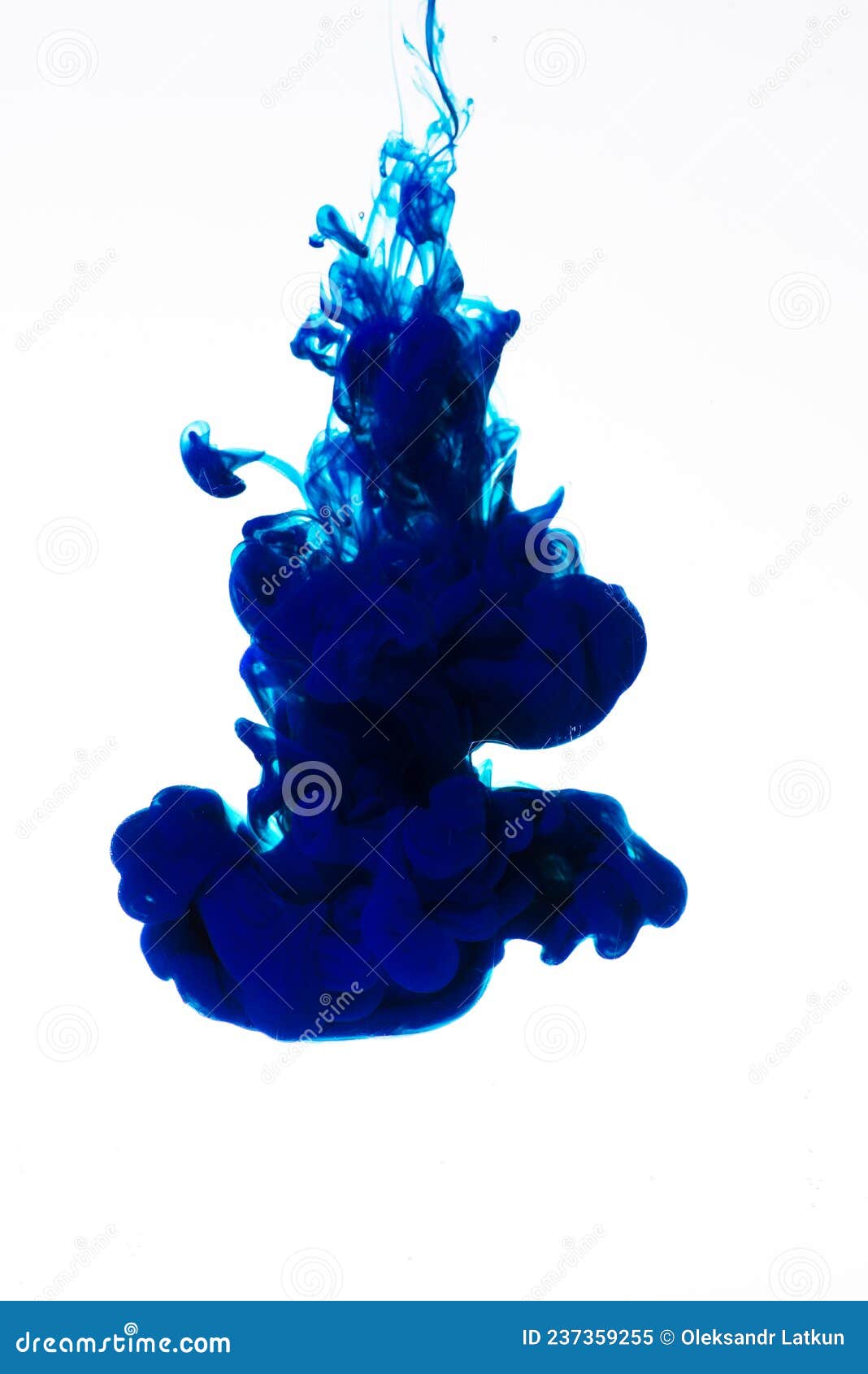 Indigo Colored Ink Water. High Quality Photo Stock Image - Image of ...