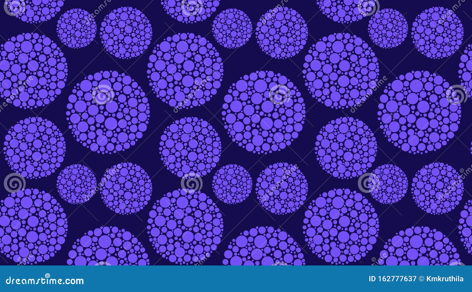 Indigo Dotted Circles Background Pattern Vector Illustration Stock ...