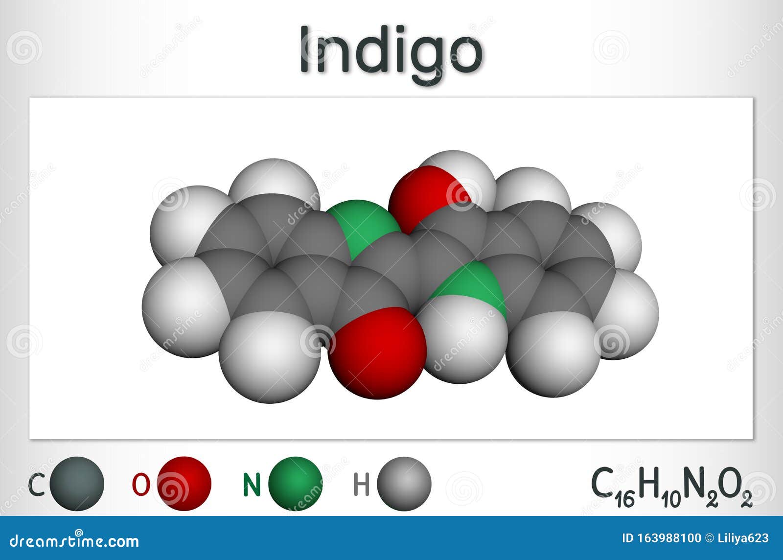 Indigo Molecule. it is Natural Dye with a Distinctive Blue Color Stock ...