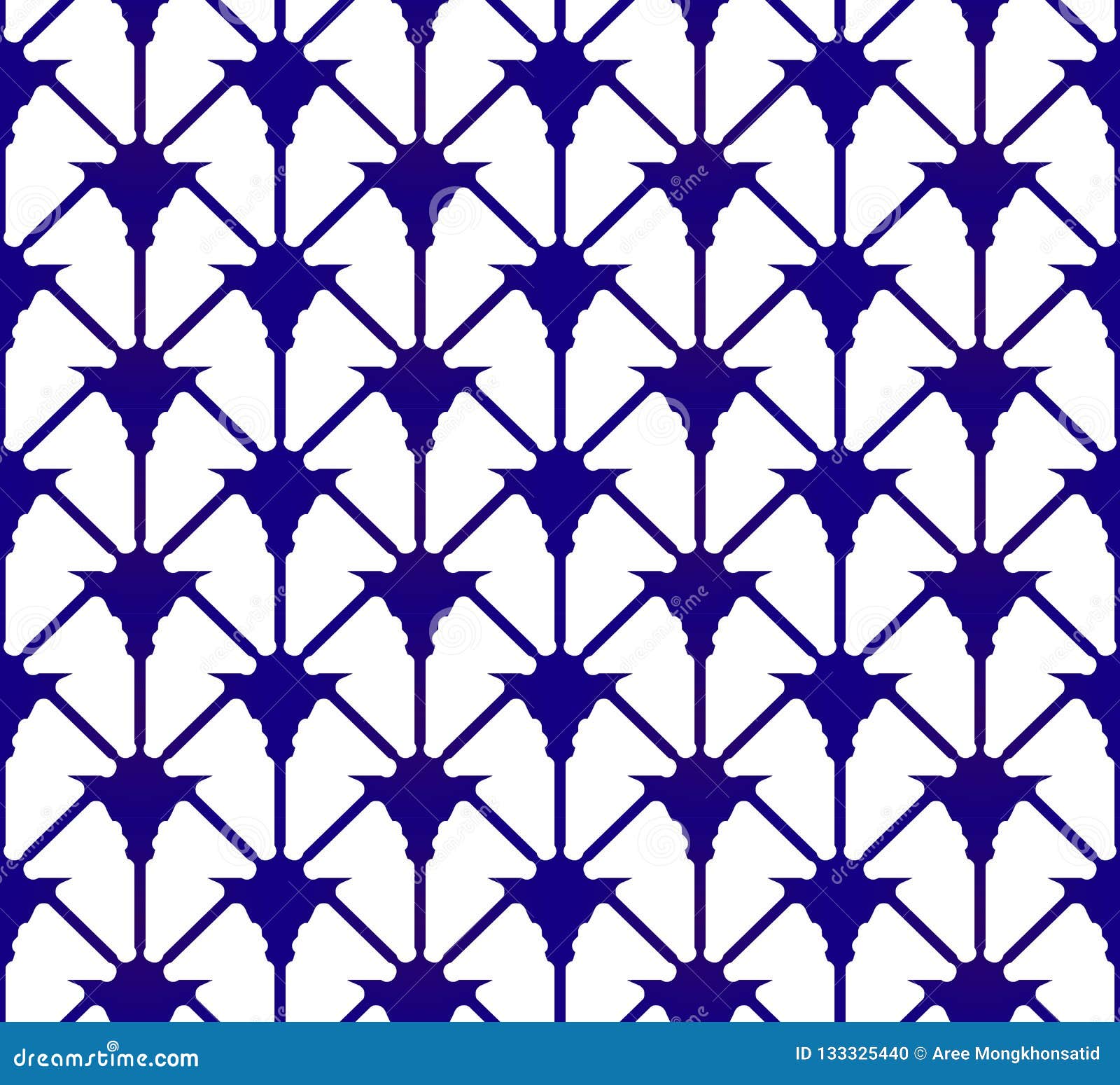 Indigo Pattern Painting. White Seamless Illustration. Blue Tropical ...