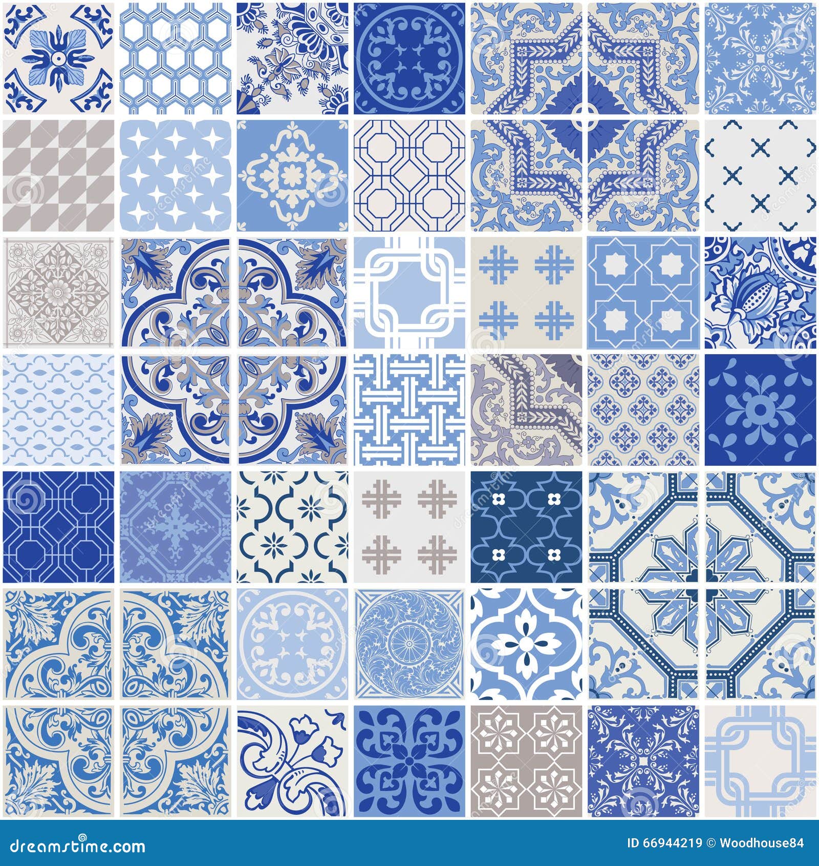 Seamless Patchwork Pattern With Flowers On Watercolor Background ...