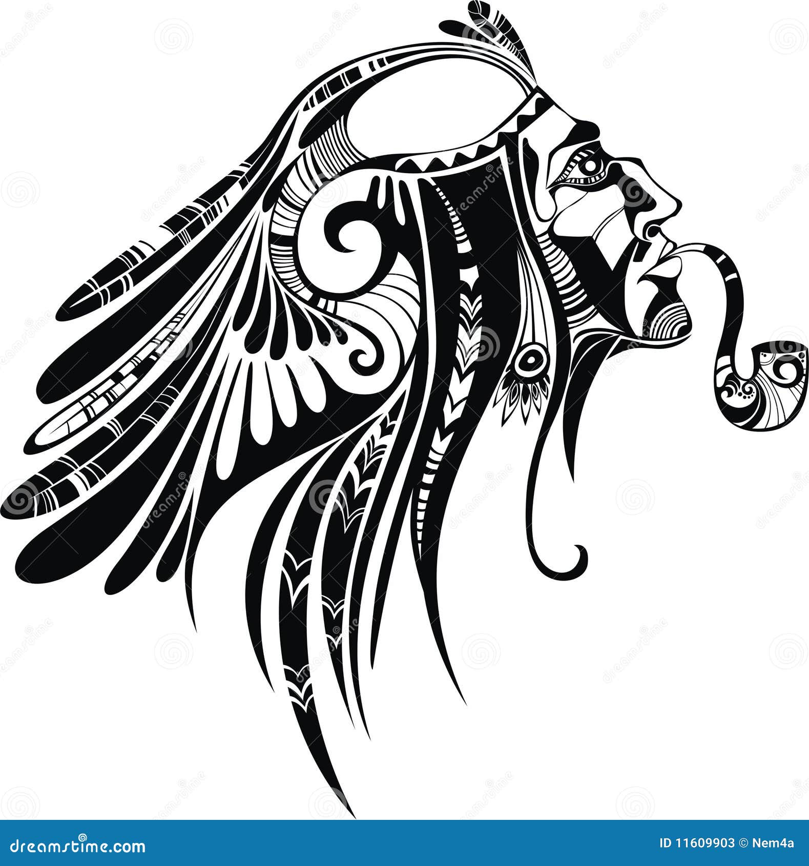 Indio ilustración del vector. Ilustración de venda, tapa - 11609903