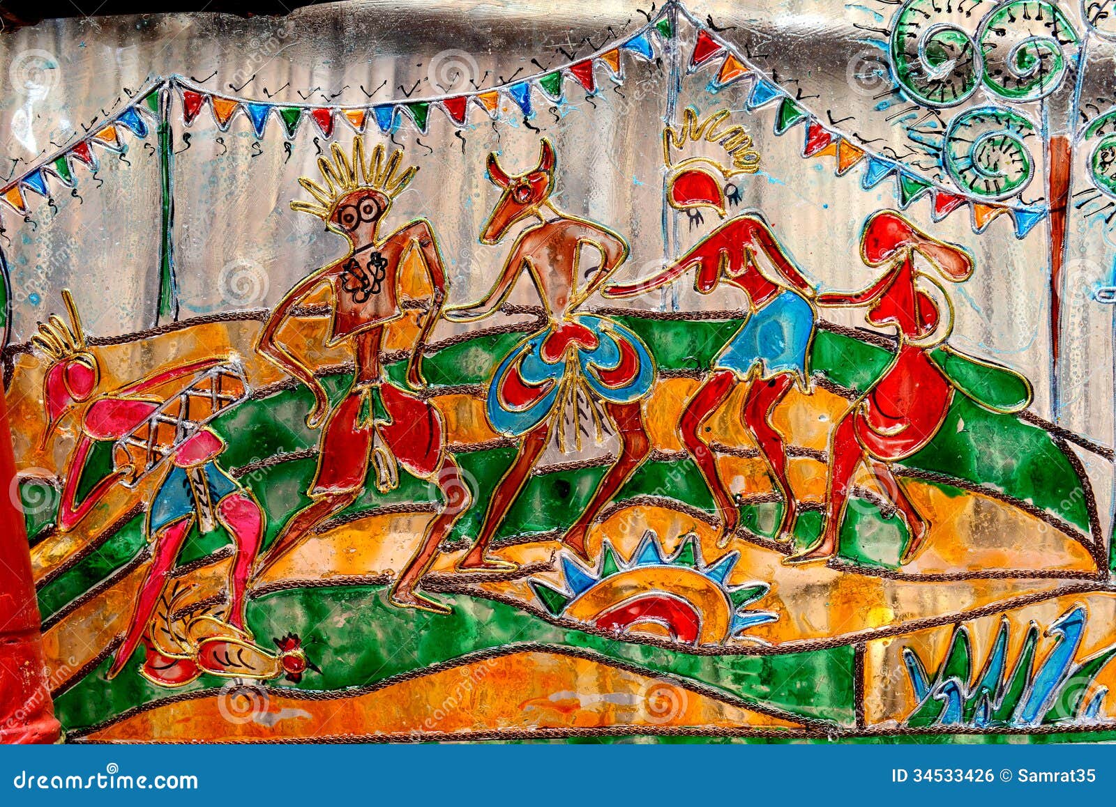 Indio Art during Durga Festival Foto editorial - Imagen de festivo ...