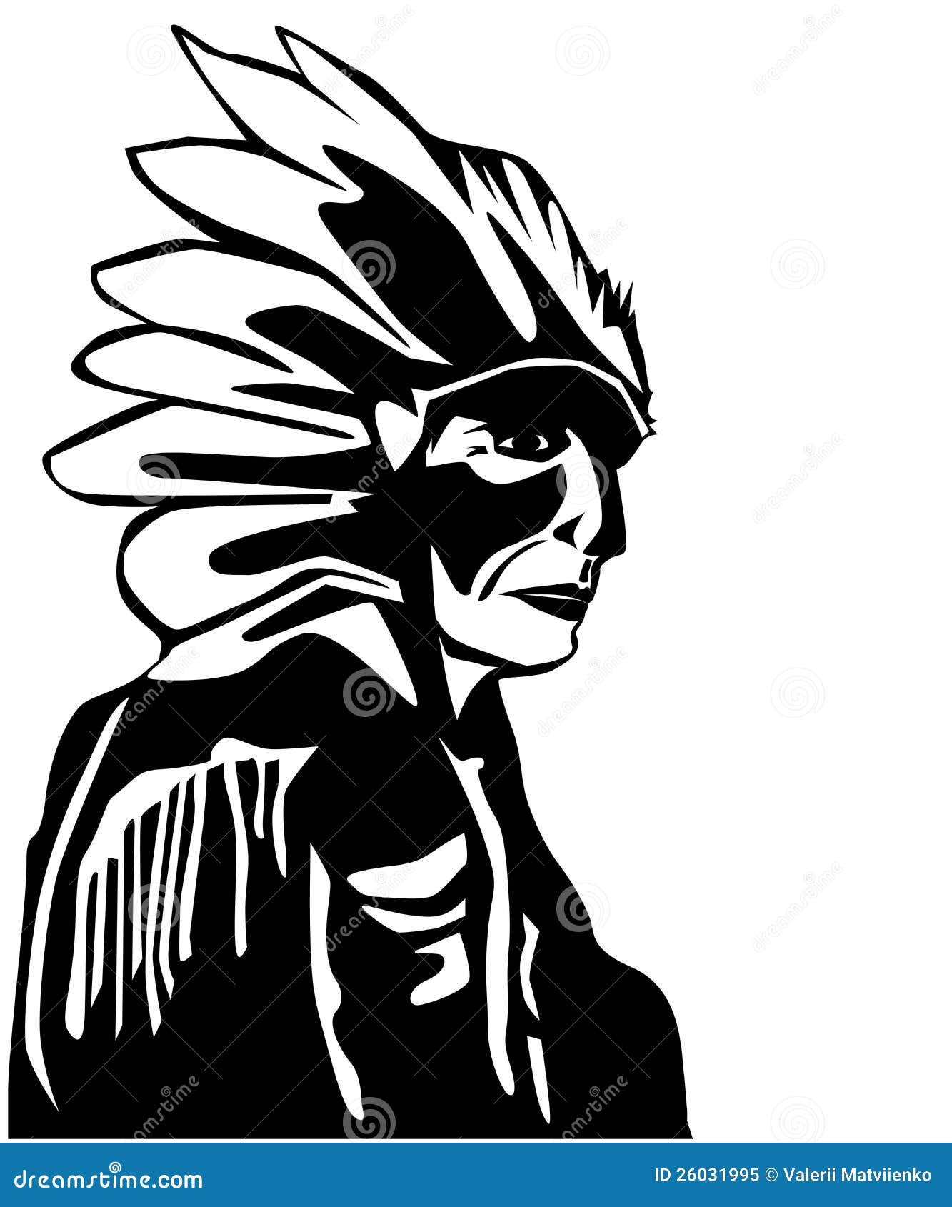 Indio rojo ilustración del vector. Ilustración de indio - 26031995