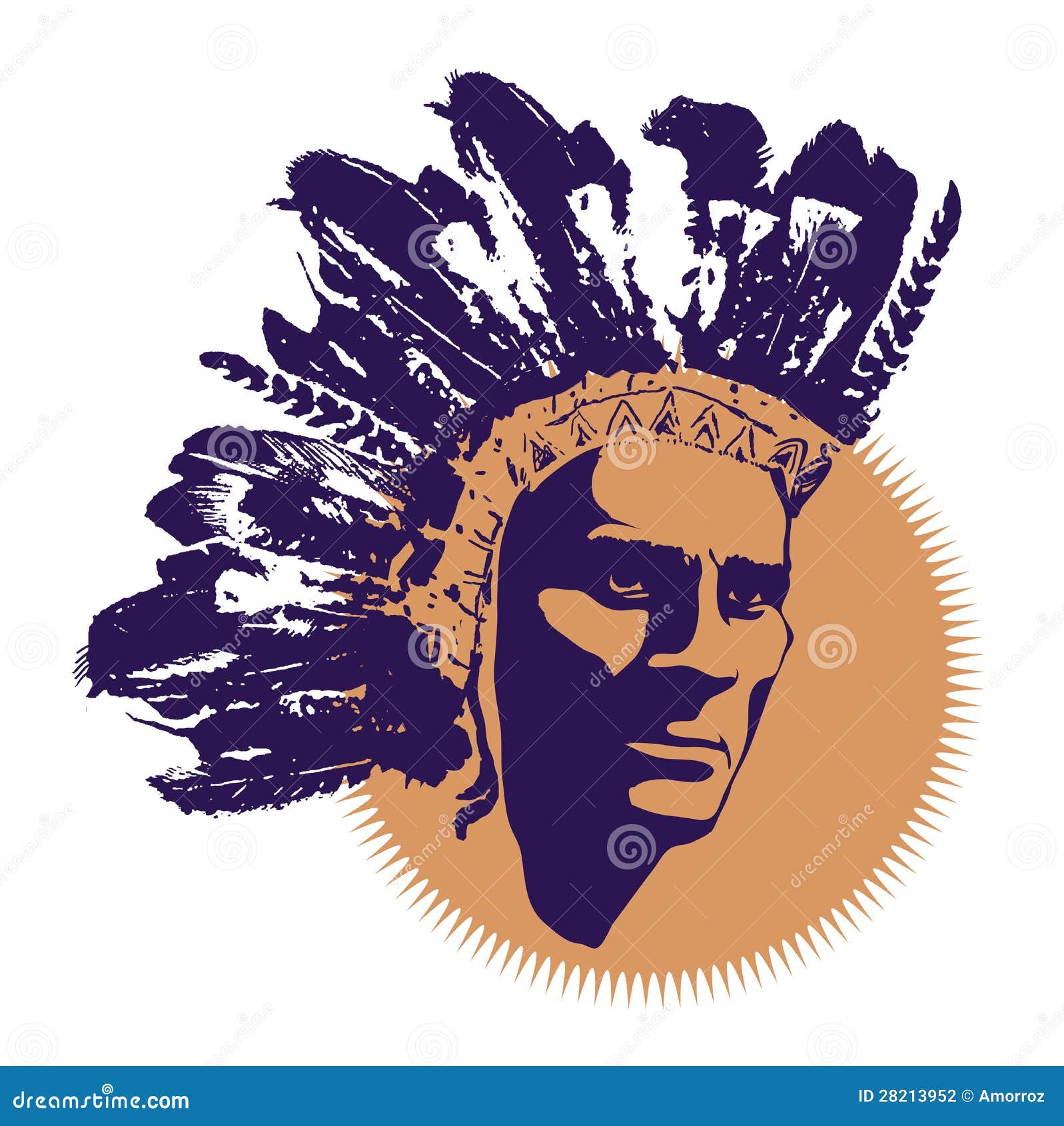 Indio (vector) ilustración del vector. Ilustración de indio - 28213952