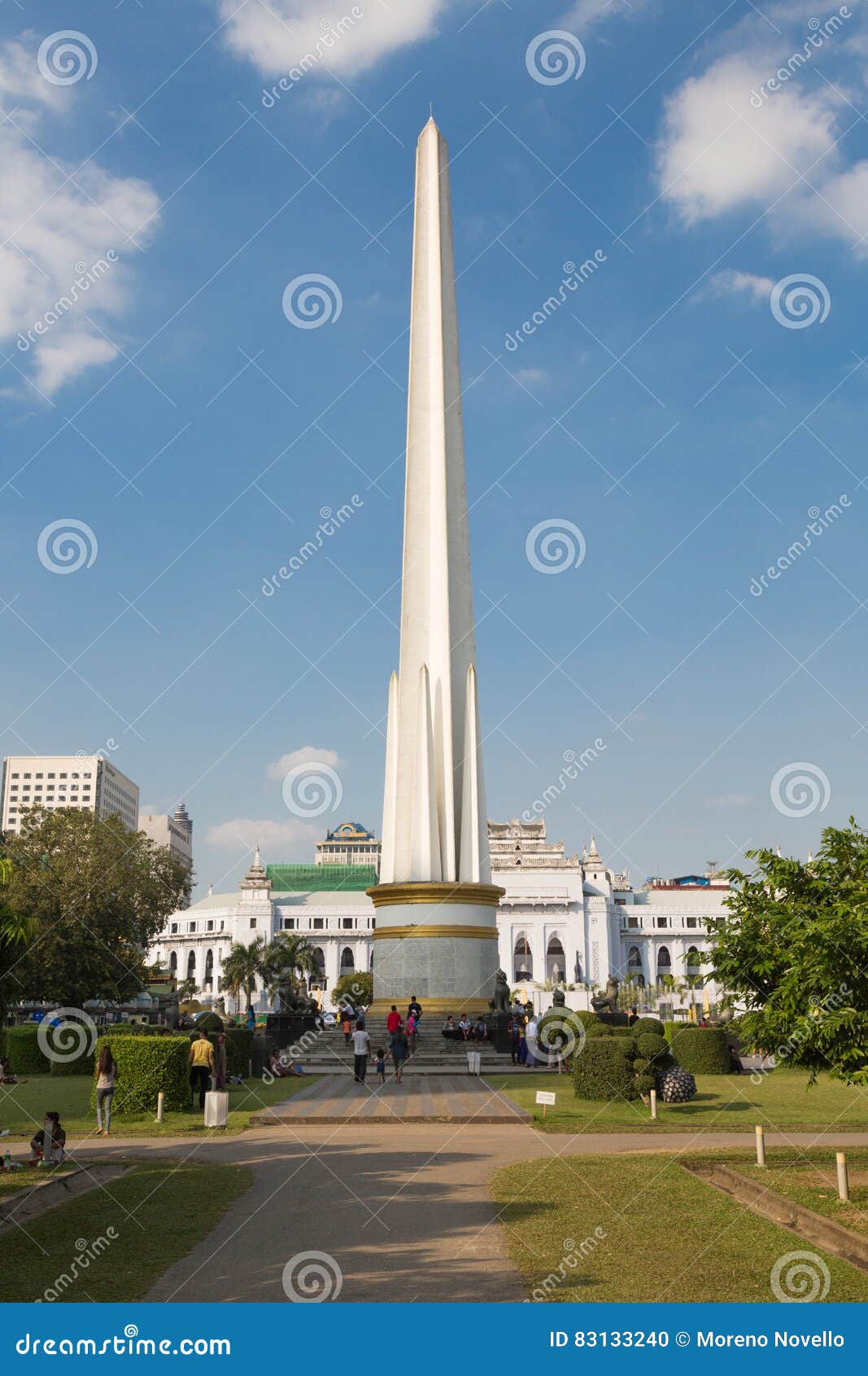 The Indipendence Monument, Yangon, Myanmar Editorial Image - Image of ...