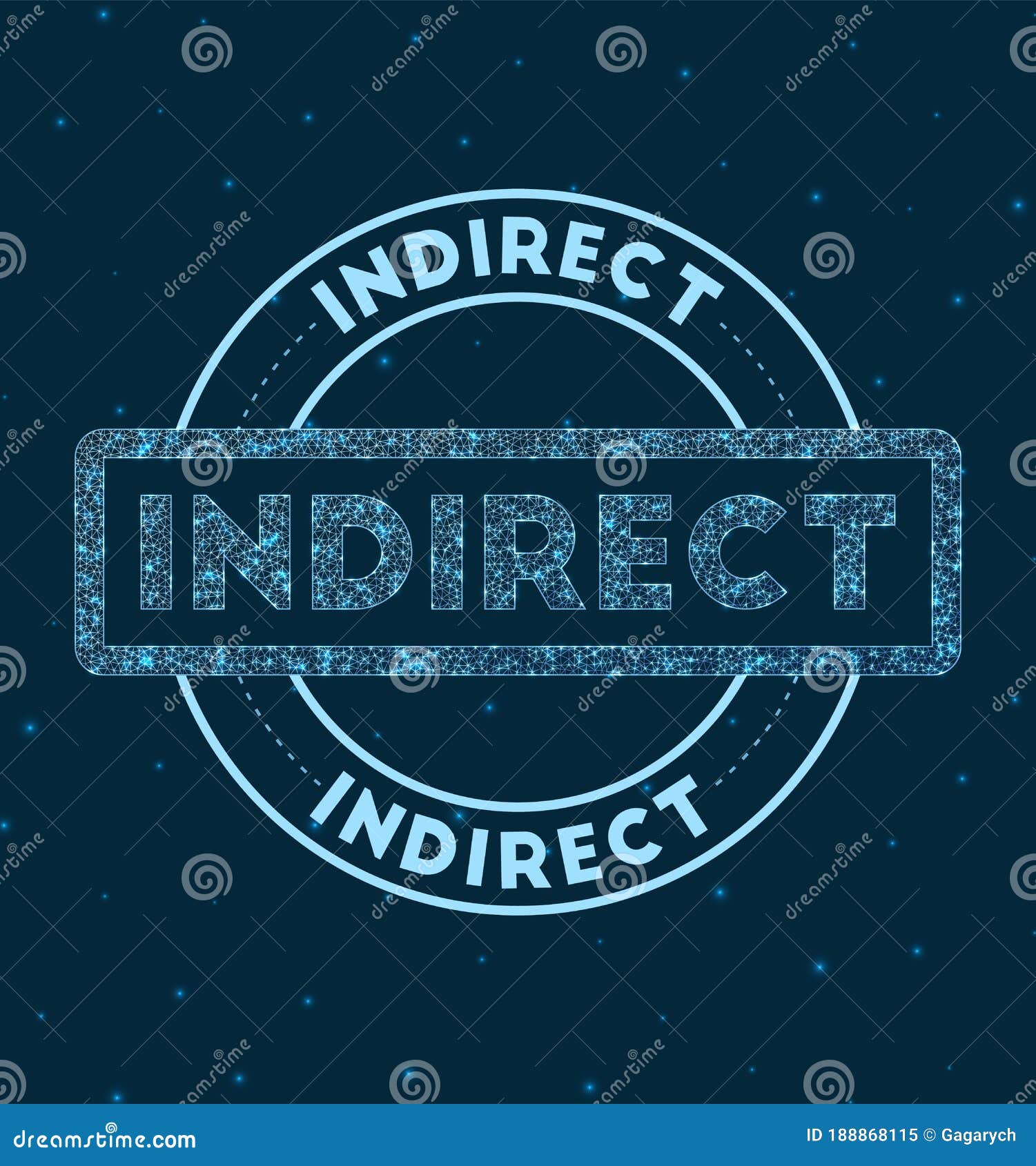 Indirect. Glowing Round Badge Stock Vector - Illustration of fractal ...