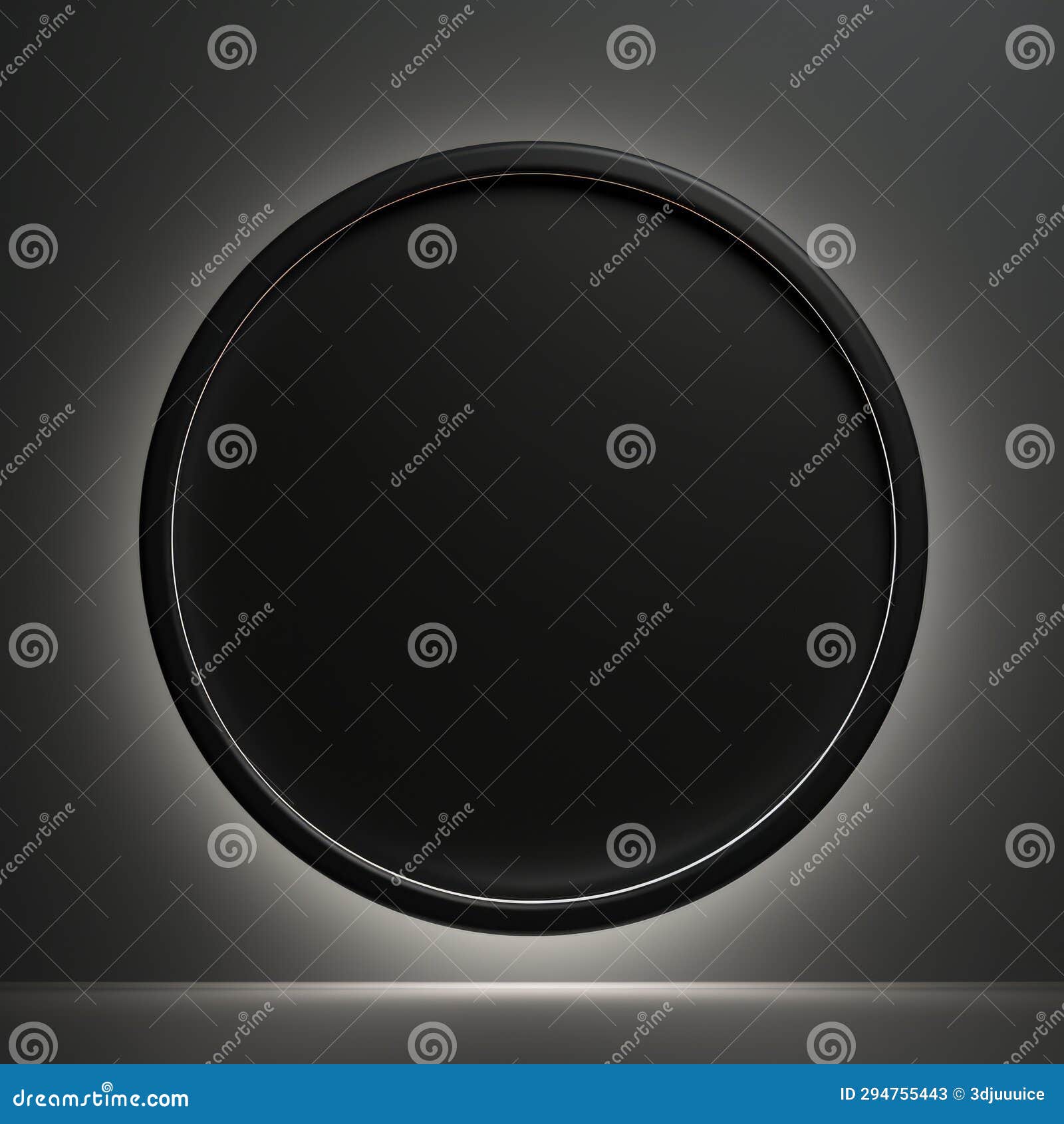 Indirect Lighting Minimalistic Round Picture Frame. Stock Illustration ...