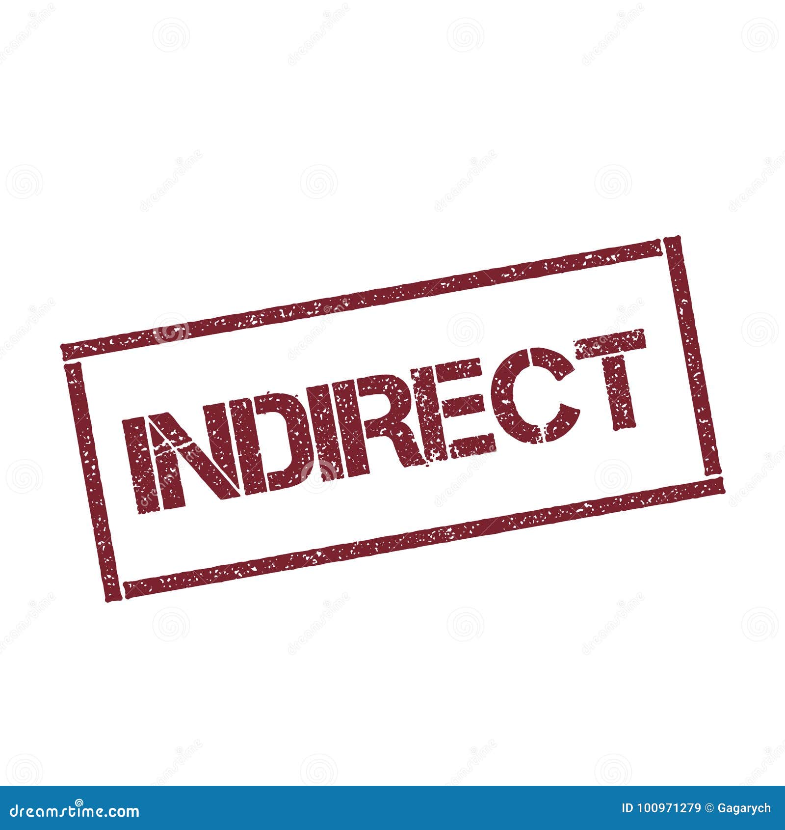 Indirect Rectangular Stamp. Stock Vector - Illustration of sticker ...