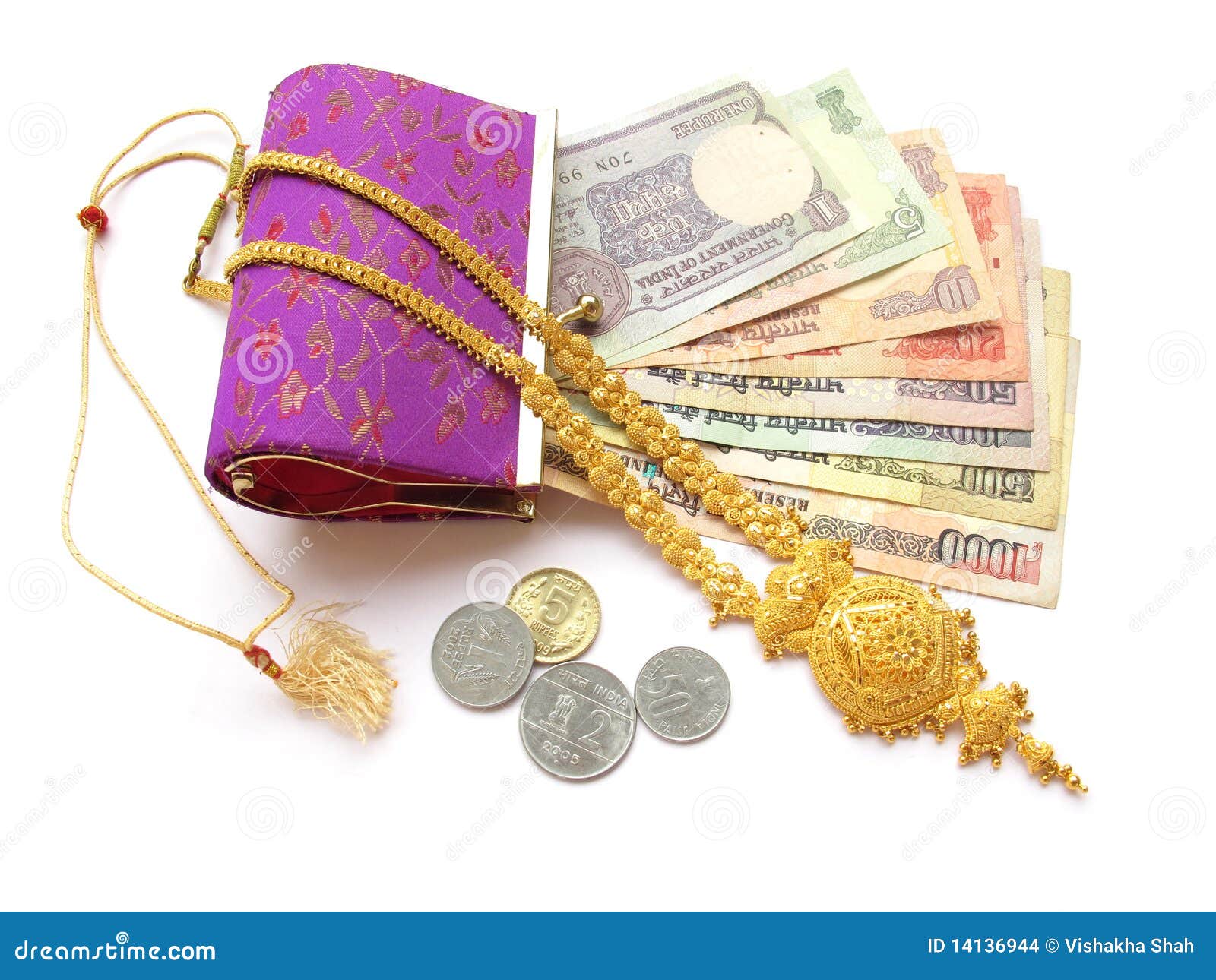 Indisch Geld en Goud stock foto. Image of cadeau, globaal - 14136944