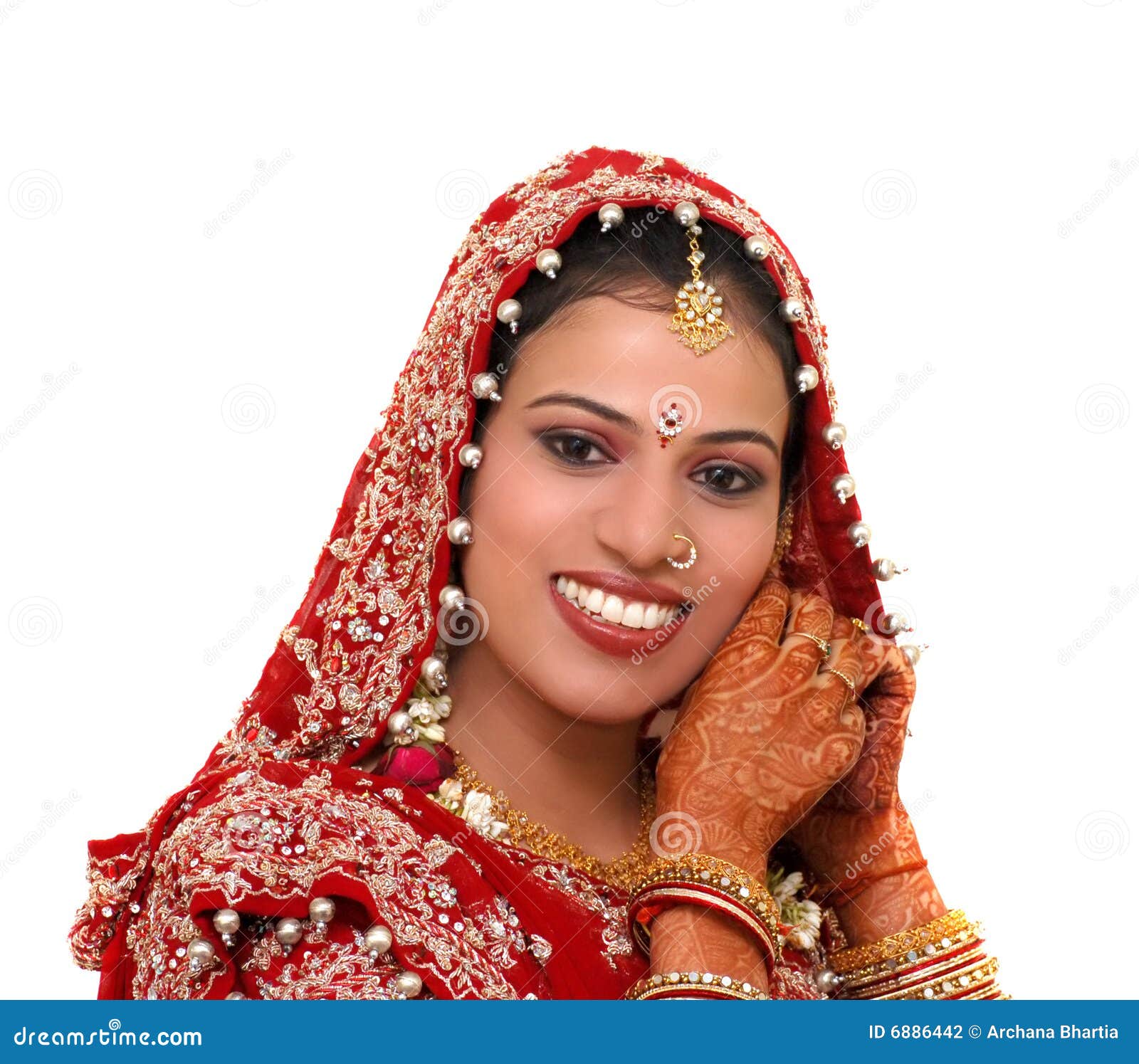 Indische Braut stockfoto. Bild von zeremonie, östlich - 6886442