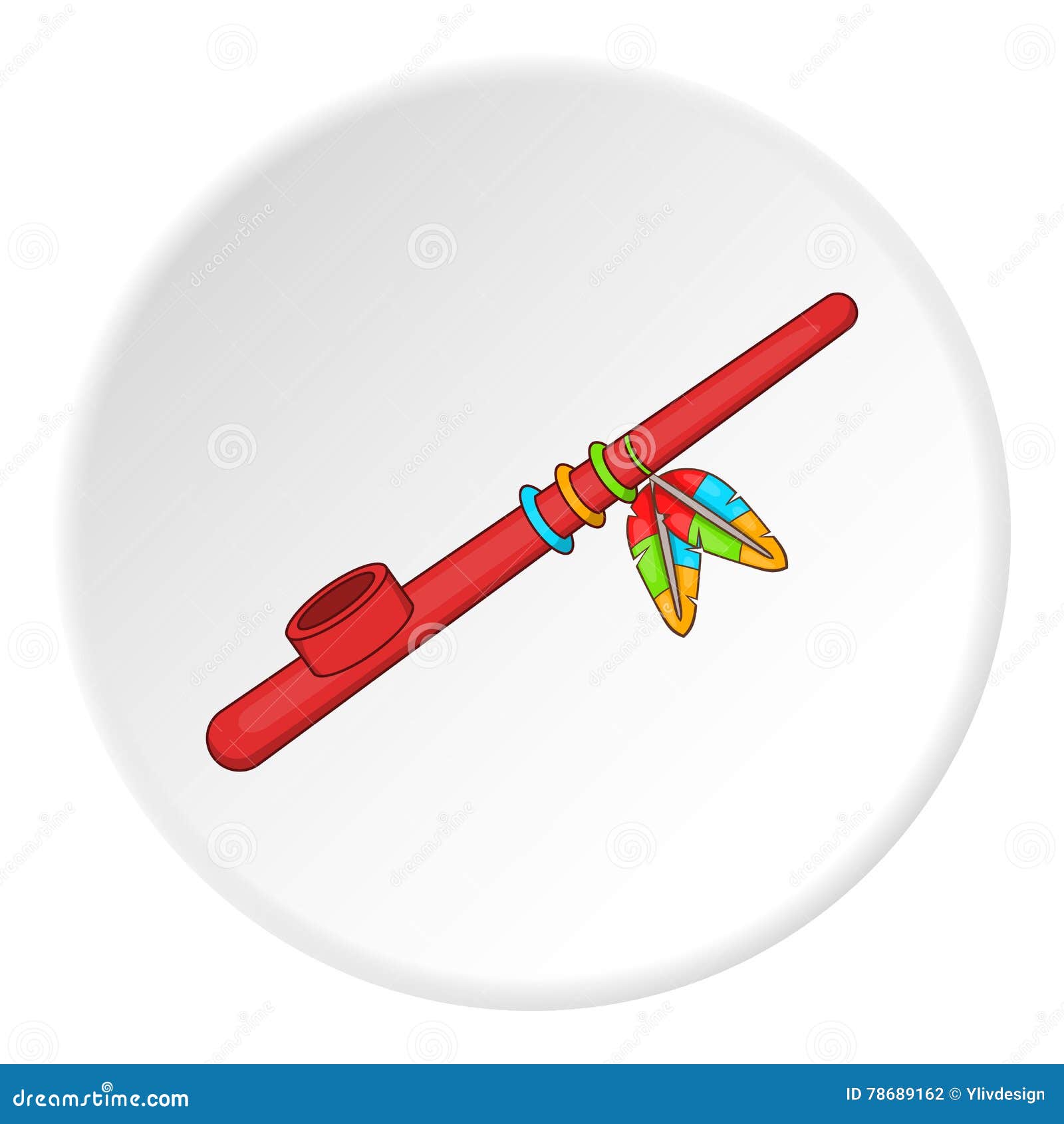 Indische Friedenspfeifeikone, Karikaturart Vektor Abbildung ...