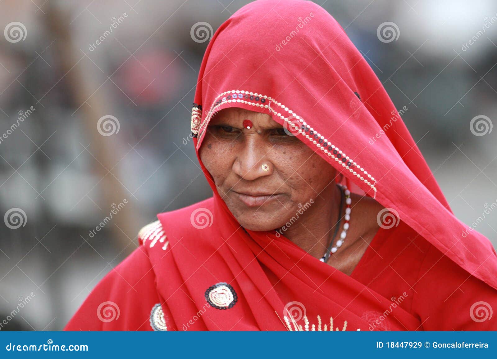 Indische vrouw redactionele stock afbeelding. Image of sjaal - 18447929