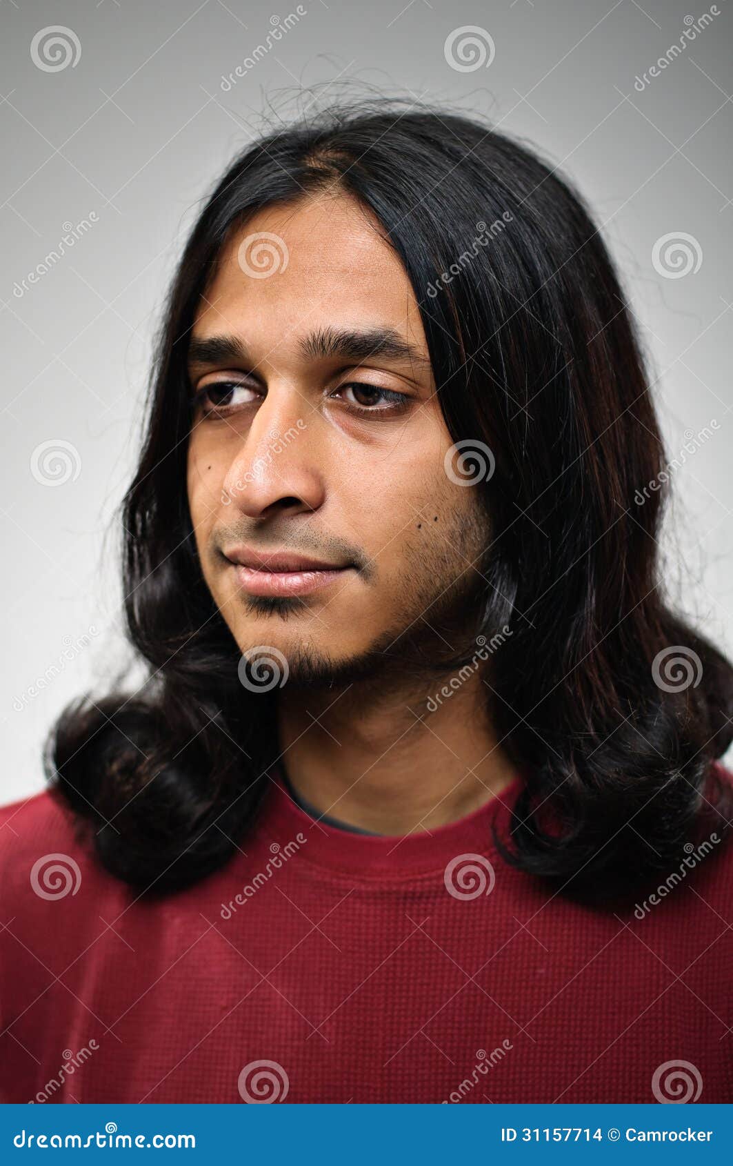 Indischer Ethnischer Mann Im Profil Stockfoto - Bild von farbe, braun ...