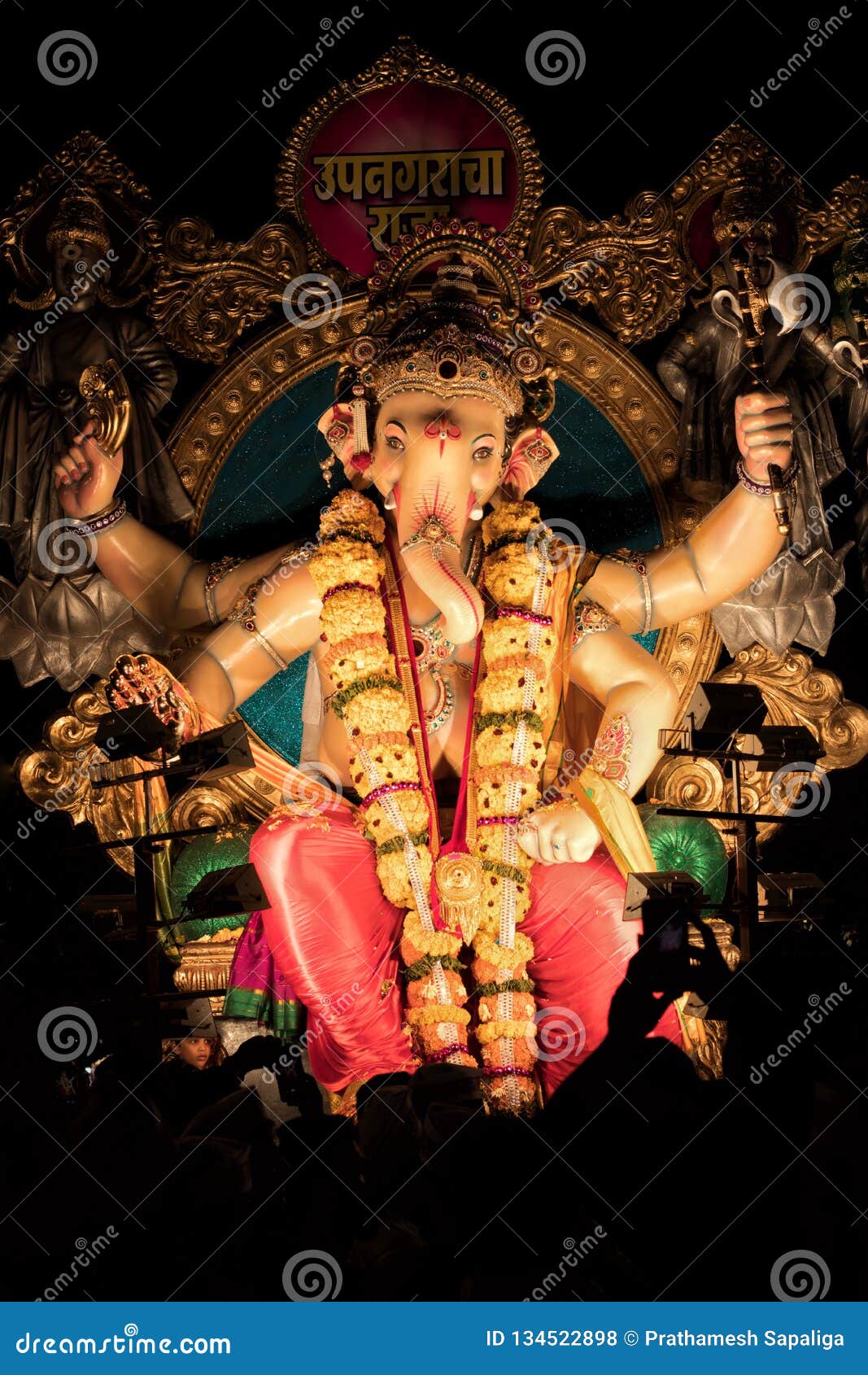Indischer Gott Bekannt Als Ganesh Oder Ganapati Stockfoto - Bild von ...
