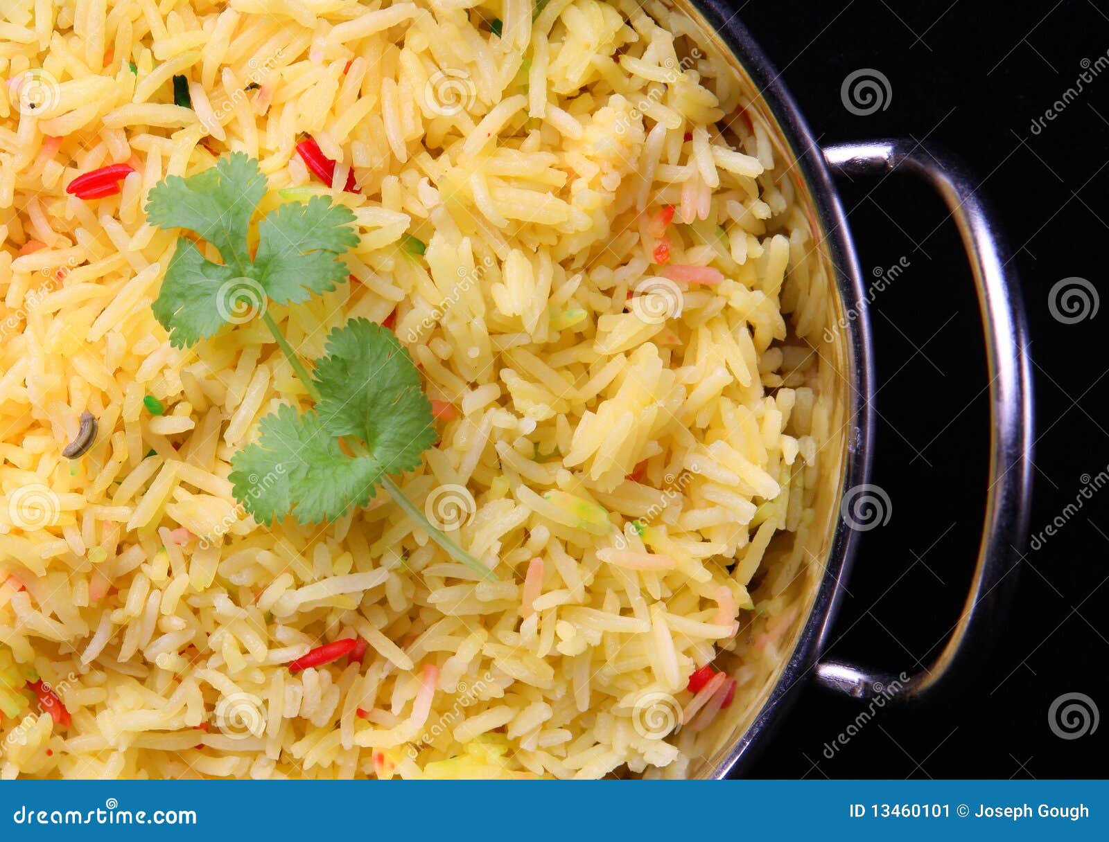Indischer Pilau Reis stockbild. Bild von schwarzes, hintergrund - 13460101