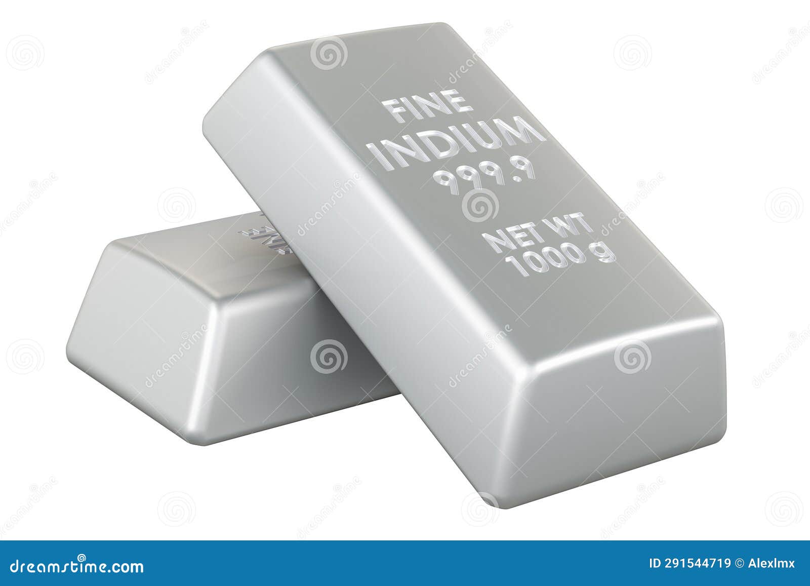 Indium Ingots With Candlestick Chart, Showing Uptrend Market. 3D ...