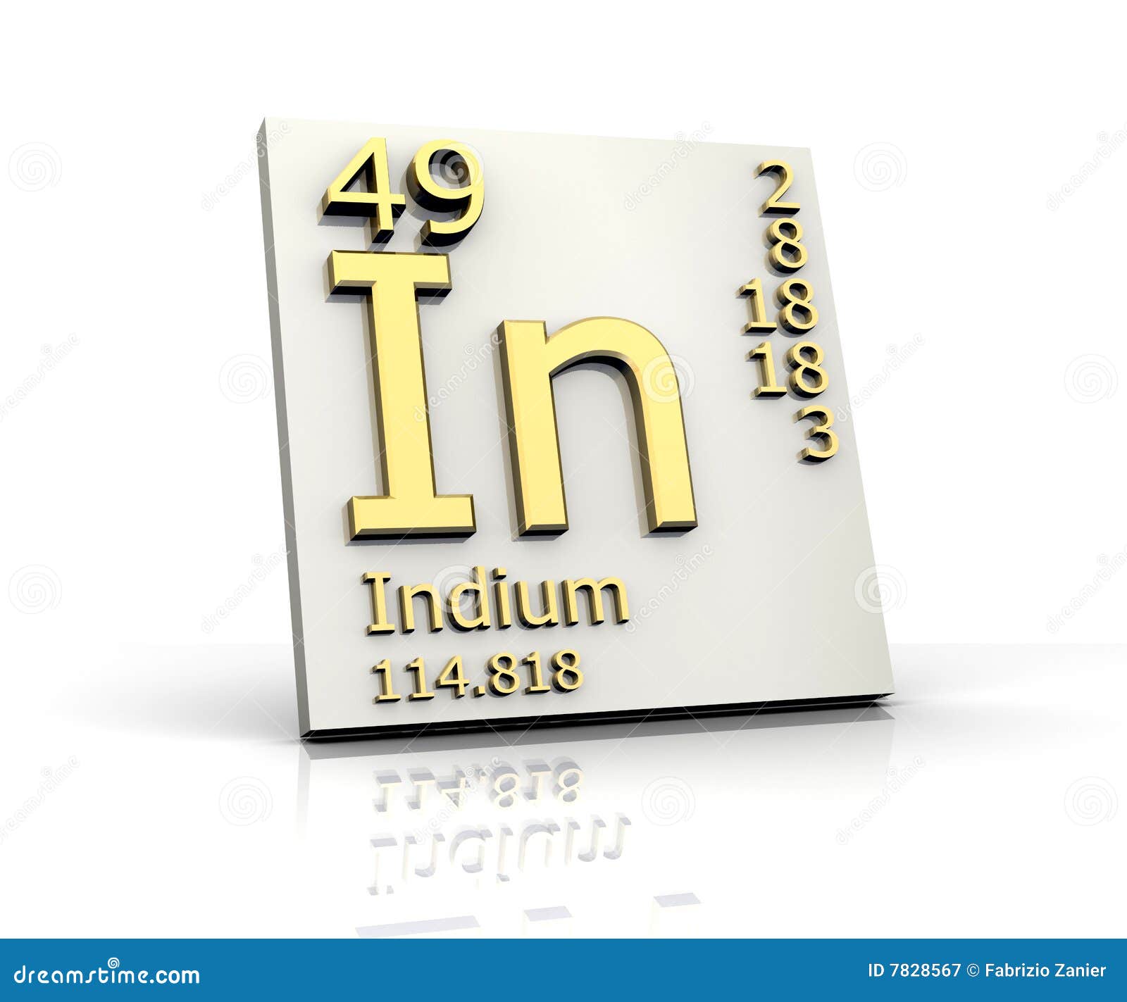 Indium Periodic Table Of The Elements Vector Illustration Eps 10 ...