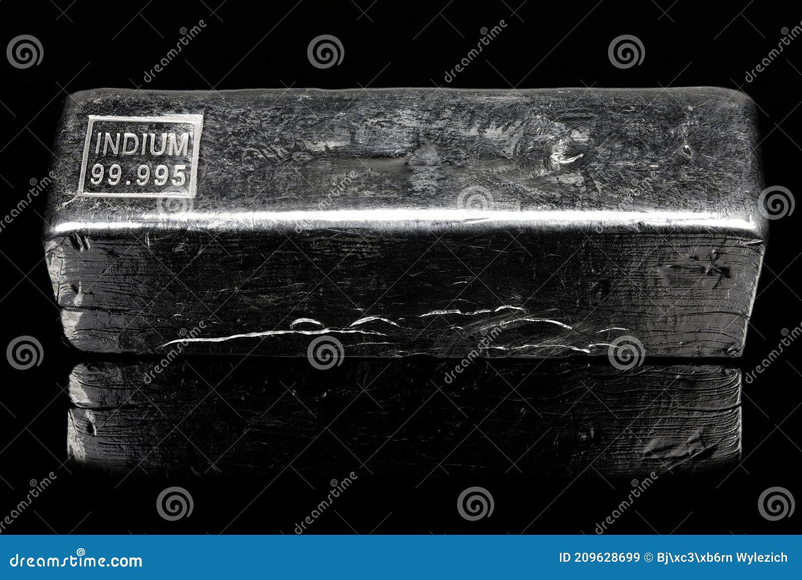 Indium ingot stock image. Image of indium, chemistry - 209628699