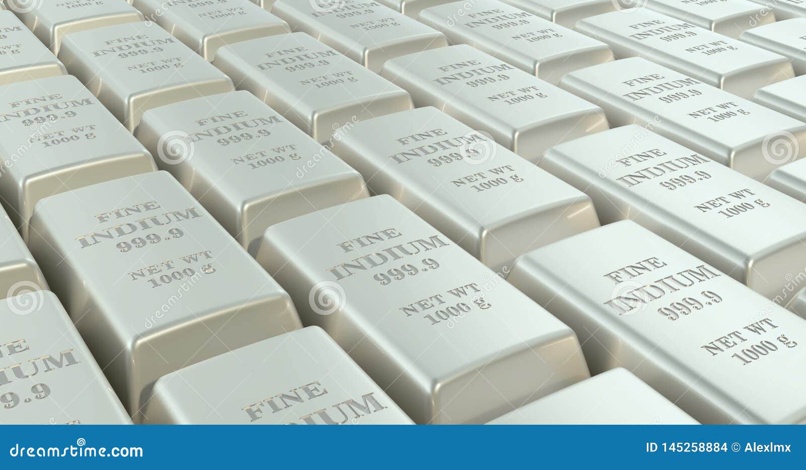 Indium Ingots Background, Loop Animation. 3D Rendering Stock Footage ...