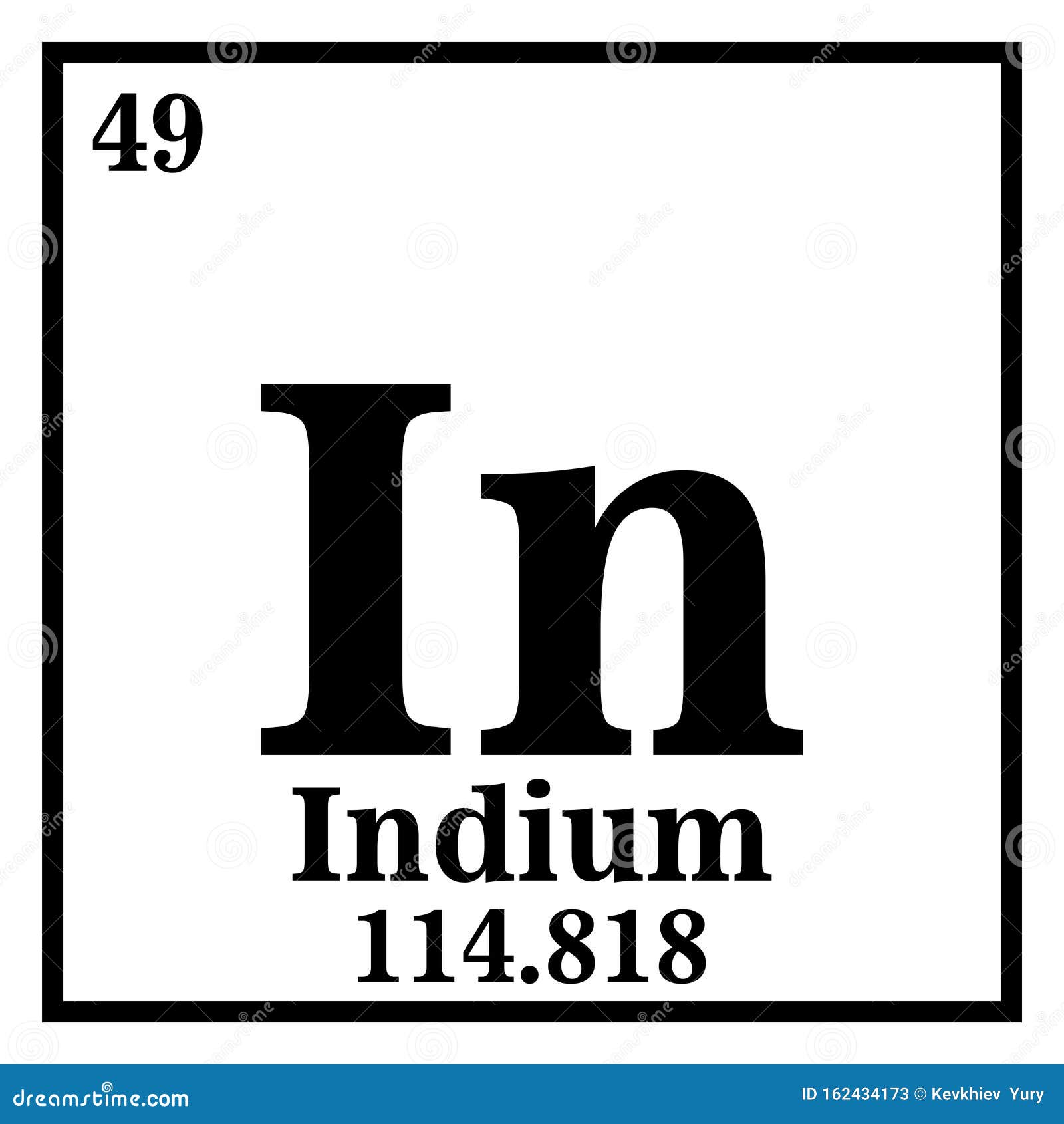 Indium Periodic Table of the Elements Vector Stock Vector ...