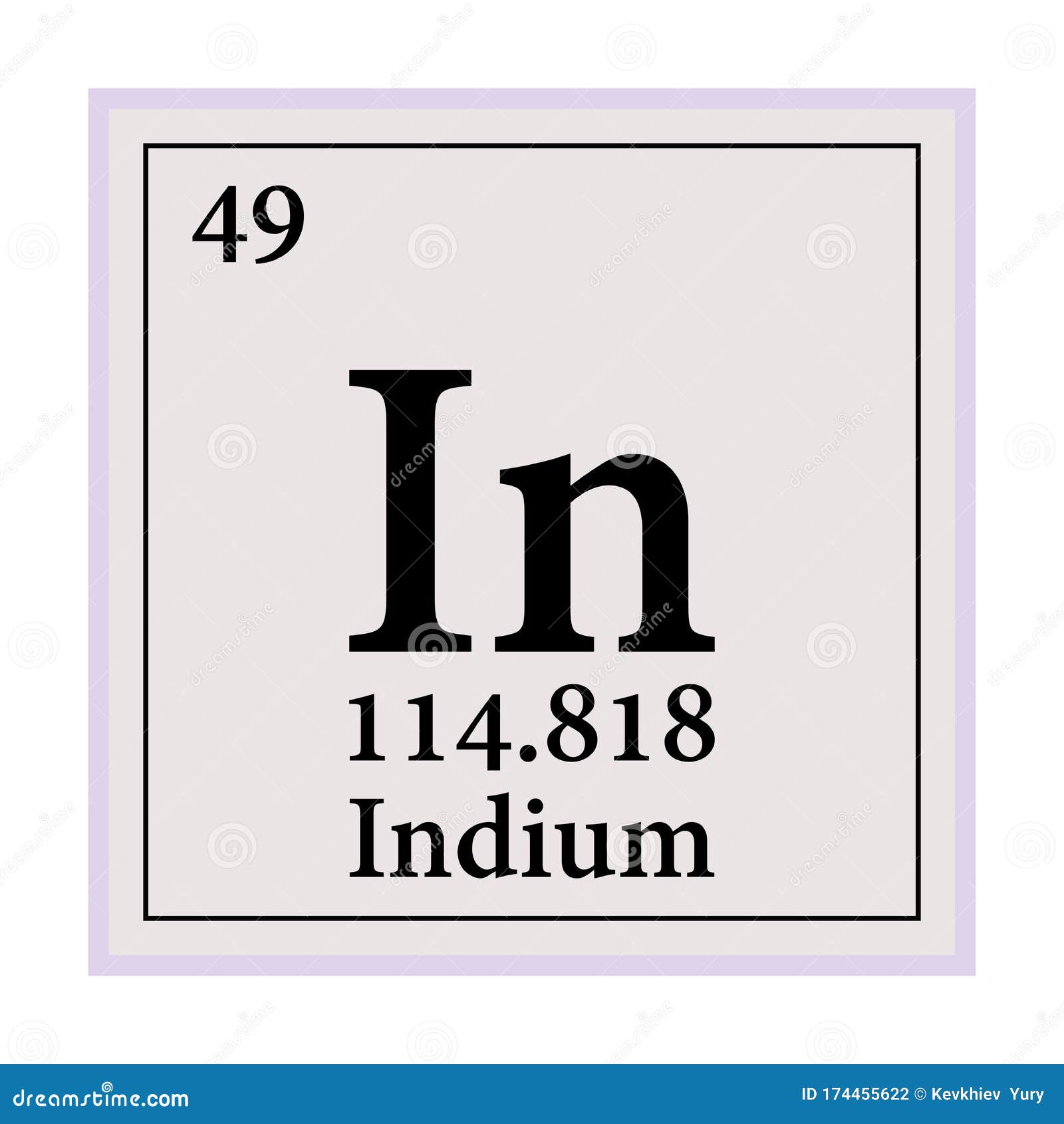 Indium Periodic Table Of The Elements Vector Illustration Eps 10 ...
