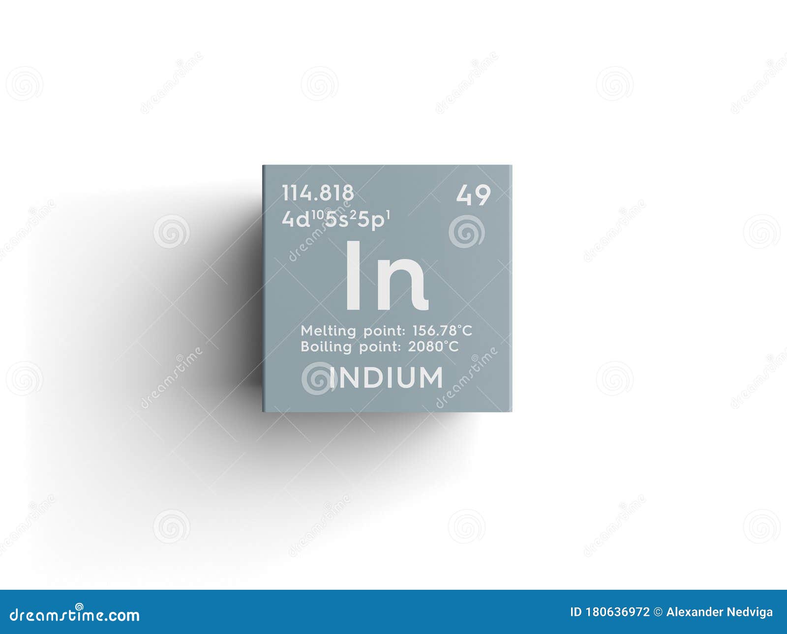 Indium. Post-transition Metals. Chemical Element of Mendeleev S ...