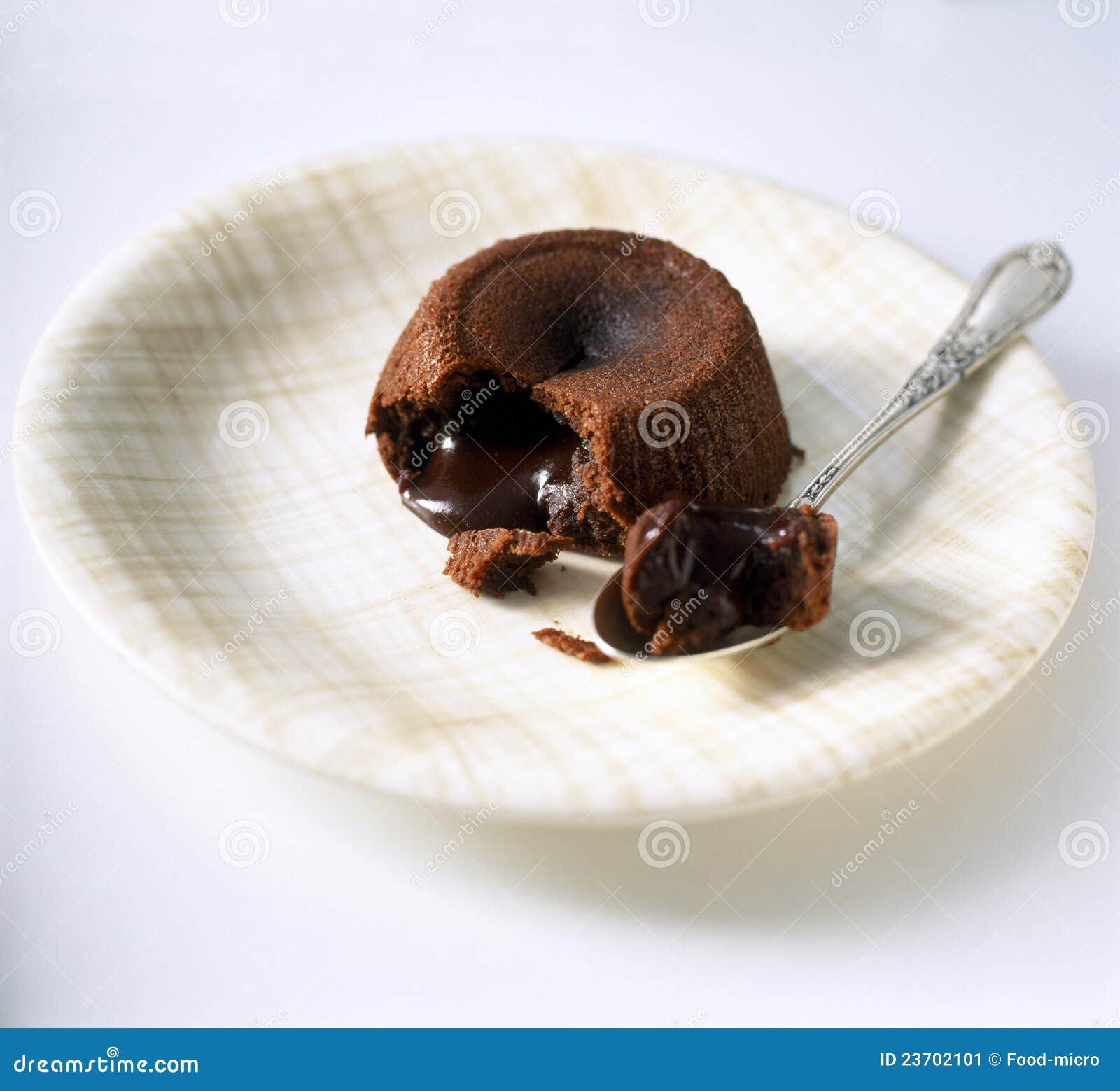 Individual Chocolate Fondant Stock Image - Image of dish, pastry: 23702101