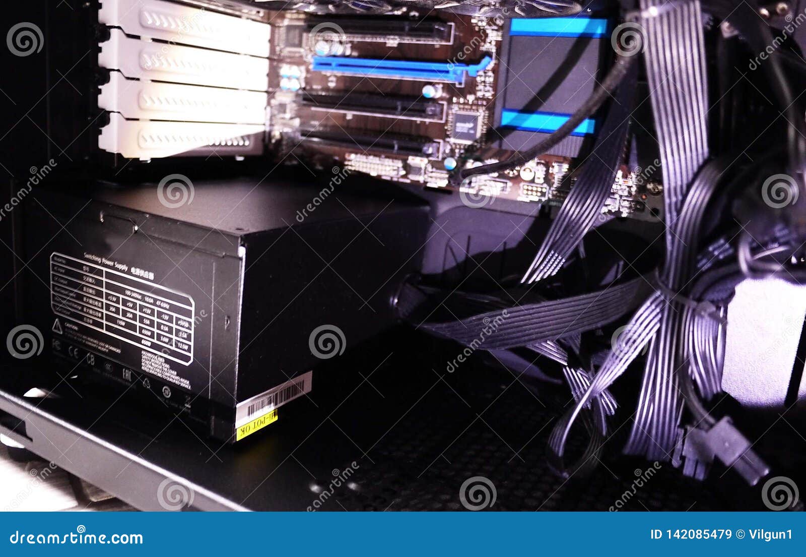 Individual Components of a Personal Computer. Personal Computer Power ...