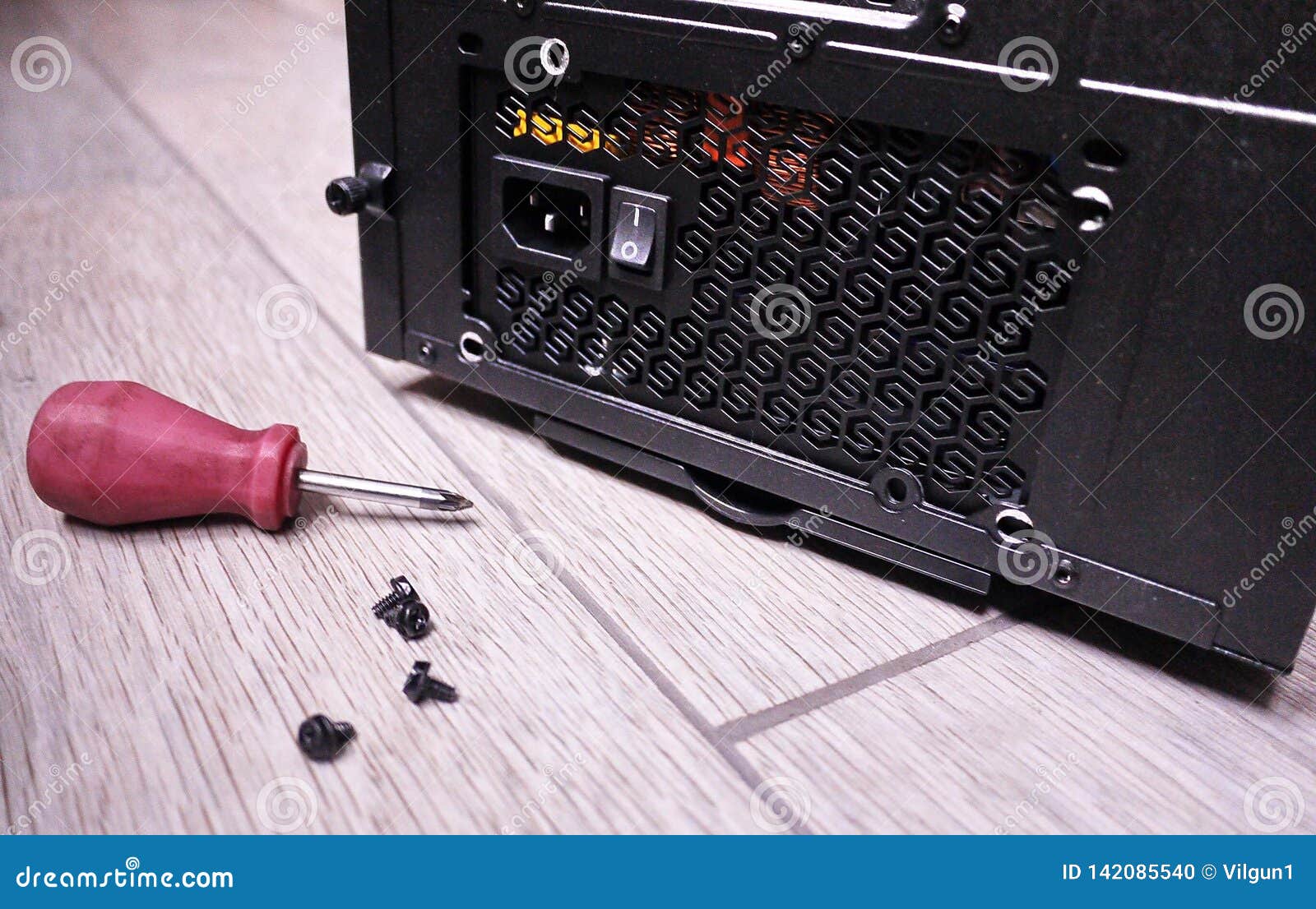 Individual Components of a Personal Computer. Personal Computer Power ...