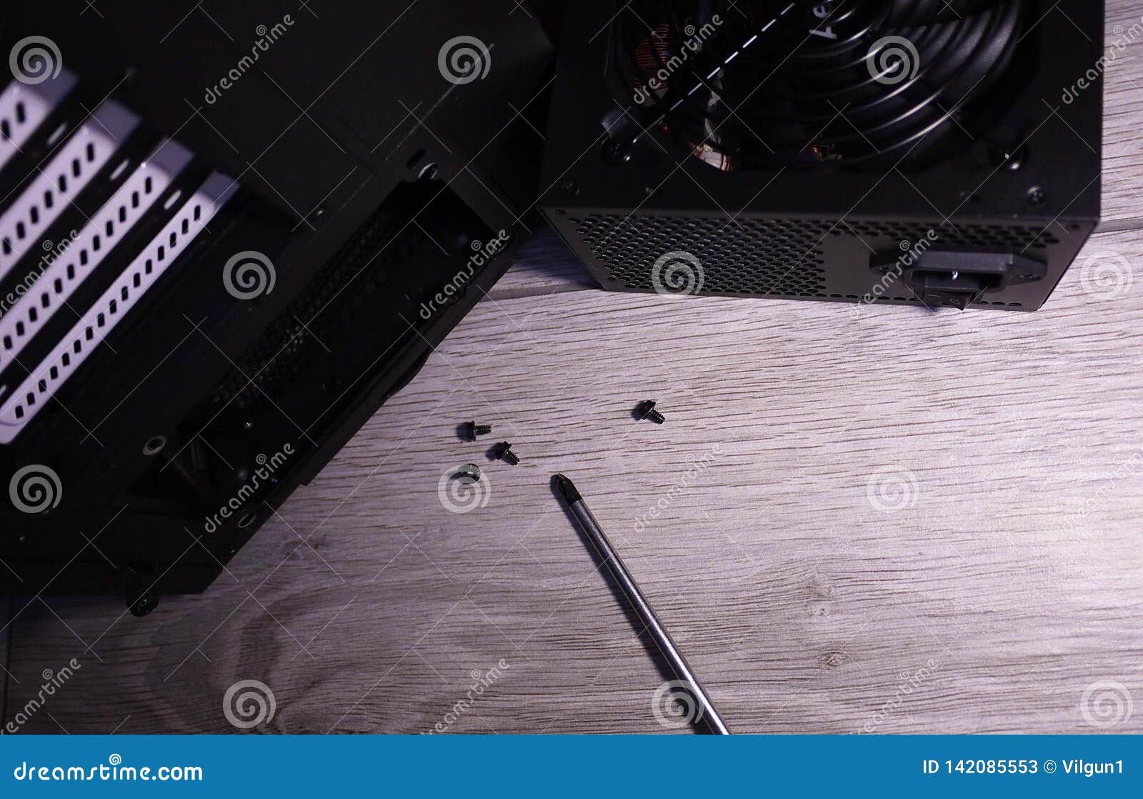 Individual Components of a Personal Computer. Personal Computer Power ...