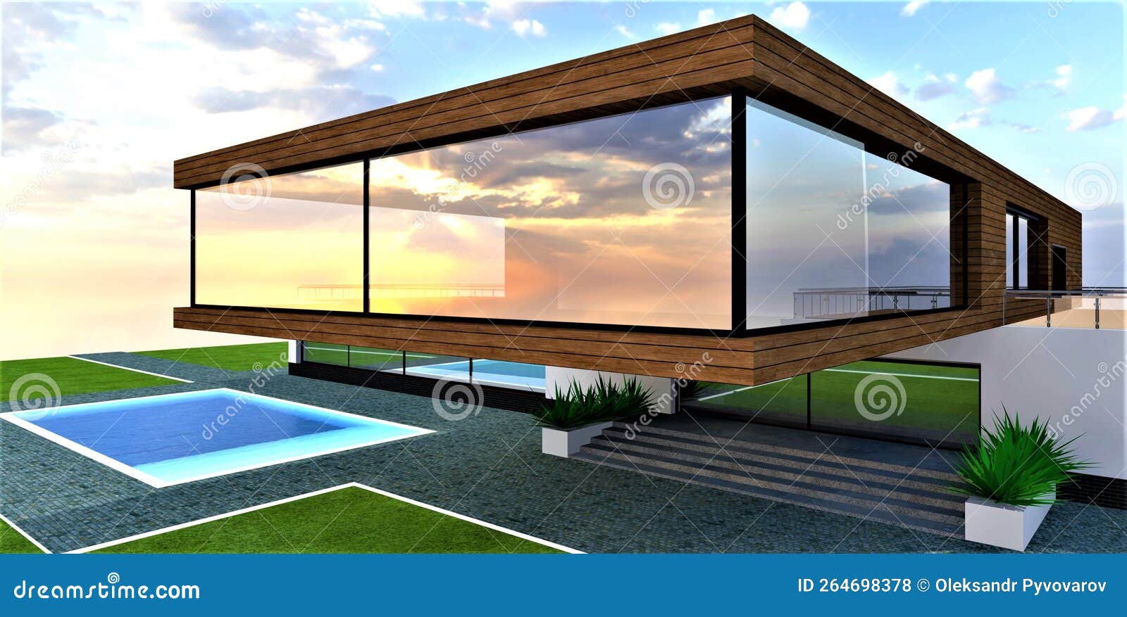Individual Design of the Construction of a Country House. the Huge ...