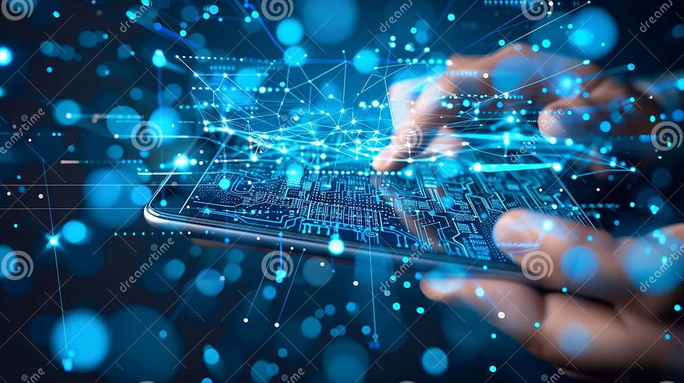 An Individual Engages with a Mobile Device Showcasing Advancements in ...